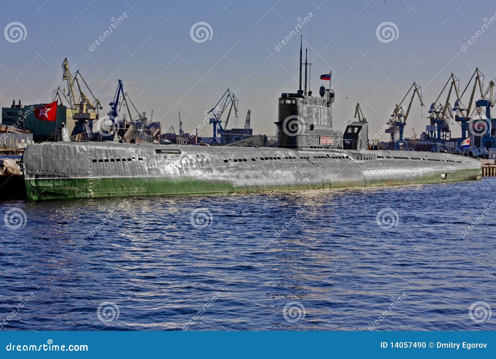 Soviet union submarine stock photo. Image of flag, horizontal - 14057490