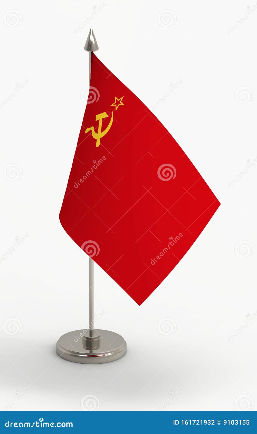 Soviet Union Table Flag on a White Background. Stock Illustration ...