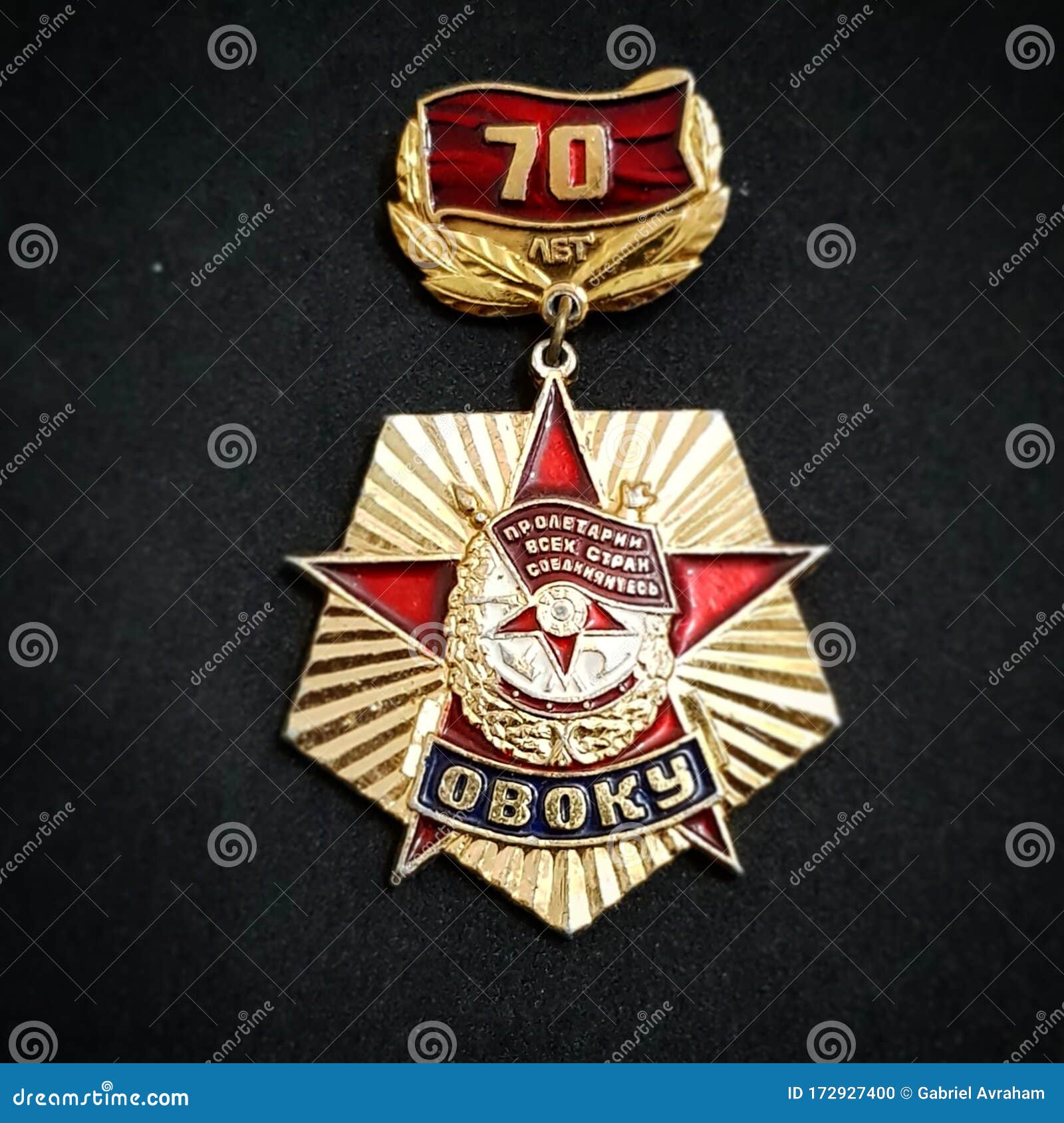 Soviet Ussr Medal Rare Badge Veteran Stock Photo - Image of medal ...