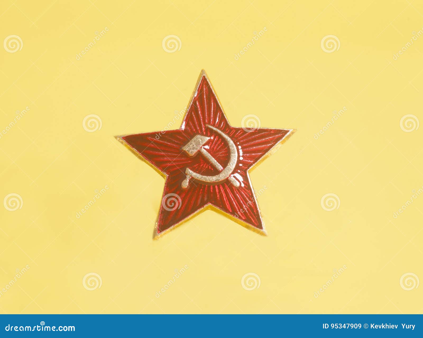 Soviet ussr star on yellow stock image. Image of military - 95347909