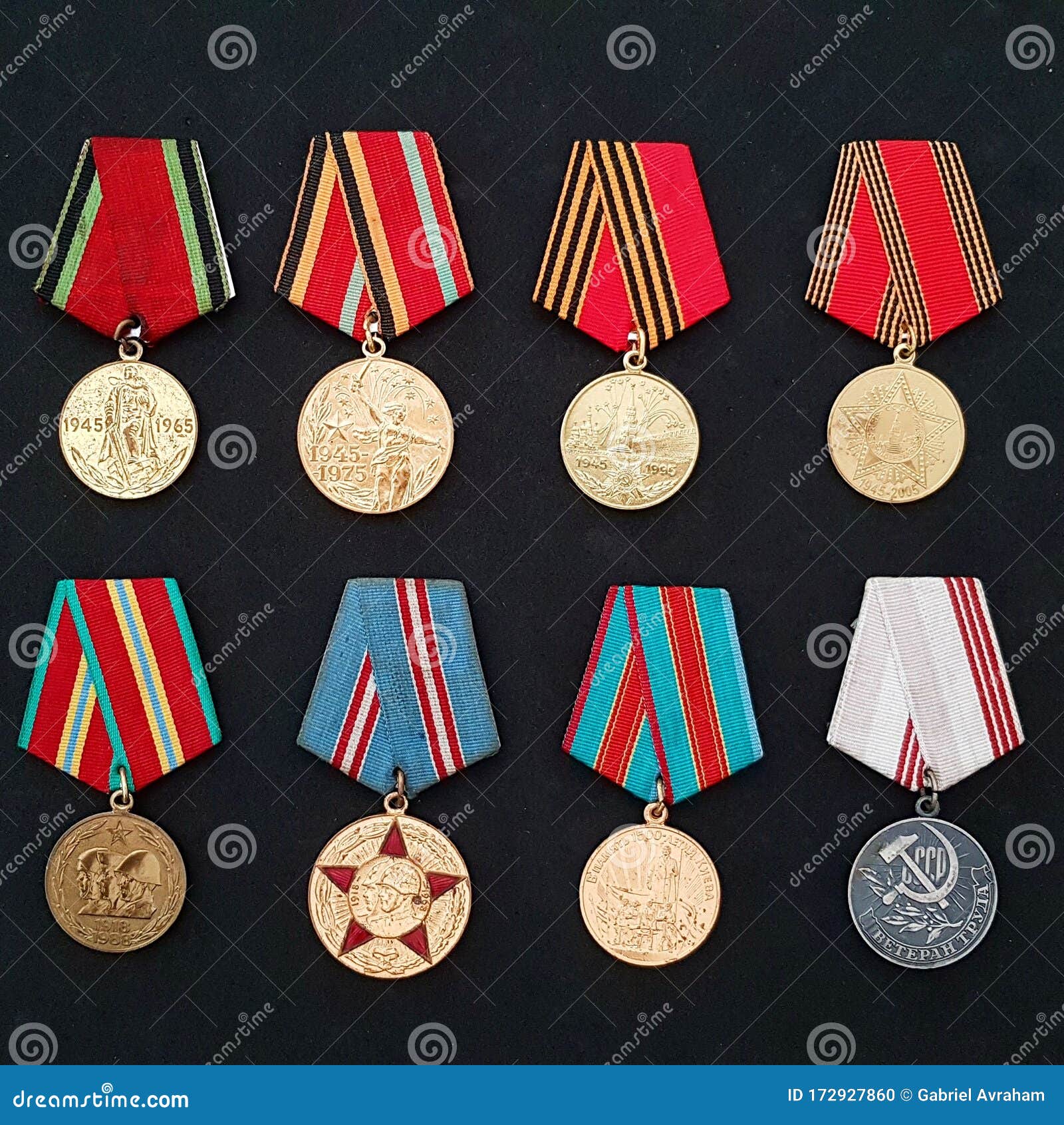 Soviet Ussr Ww2 Red Army Medal Orders Stock Photo - Image of ussr, army ...