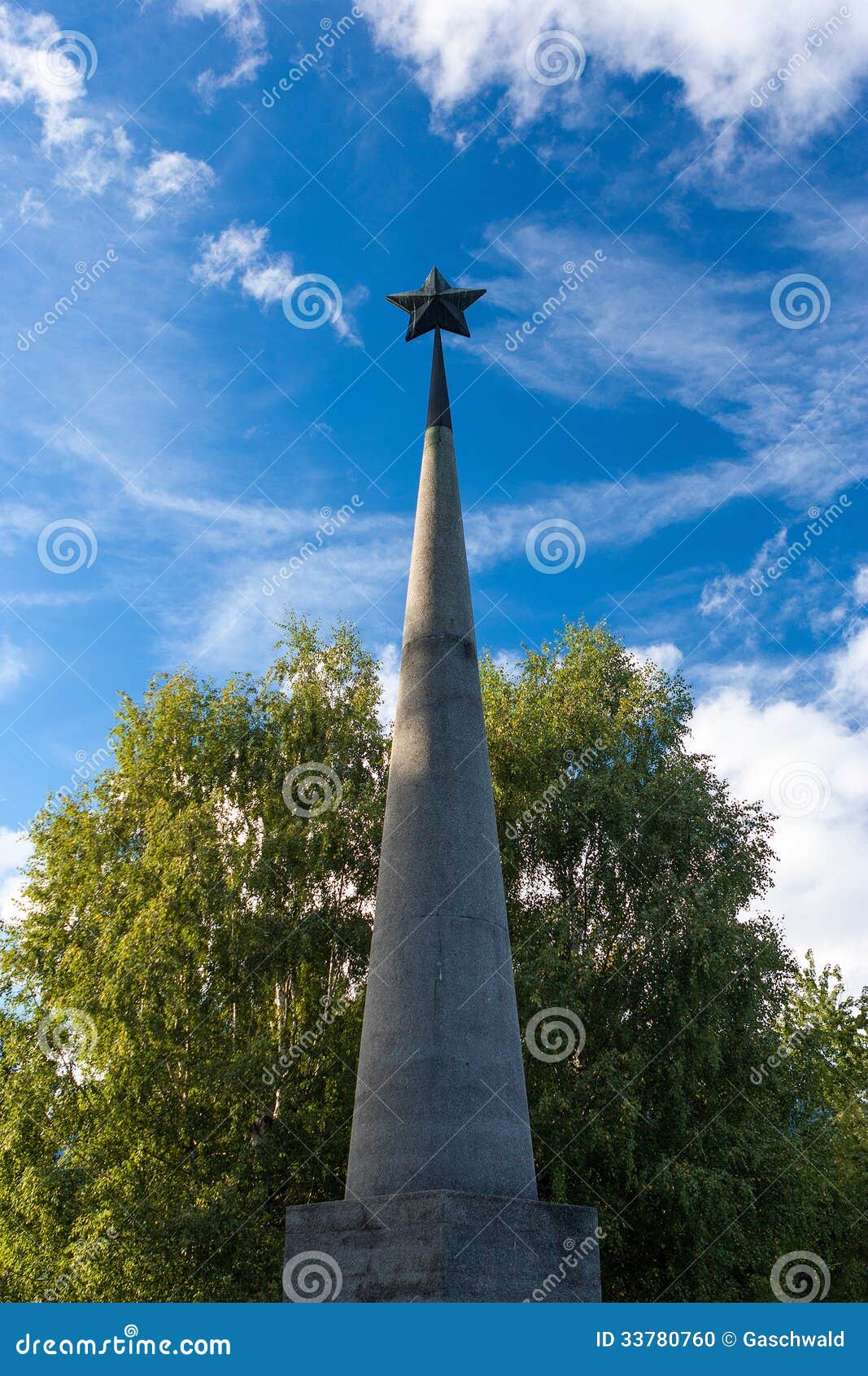 Soviet War Memorial in a Cemetery. Stock Photo - Image of communist ...