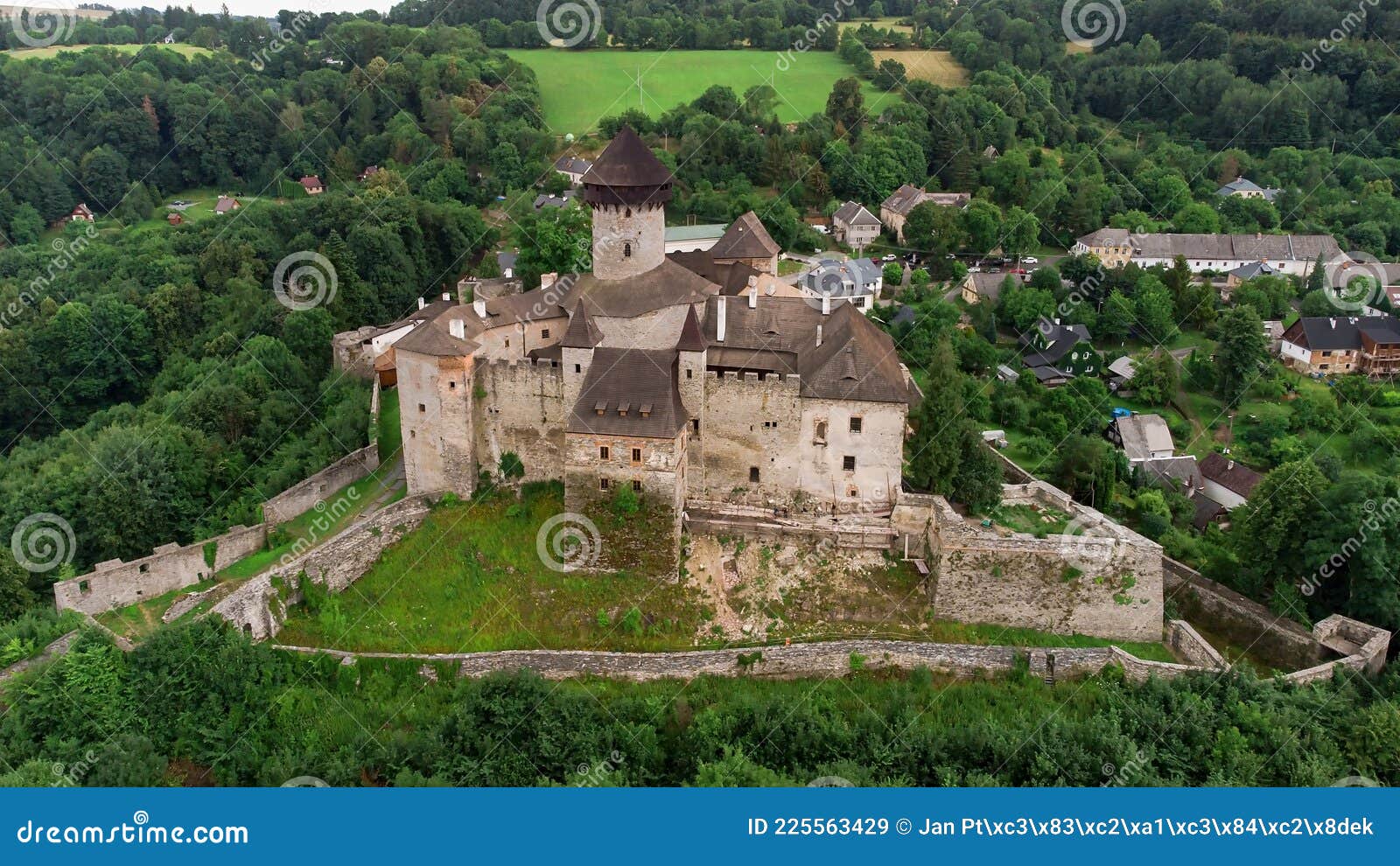 Sovinec Castle stock image. Image of historical, forest - 225563429
