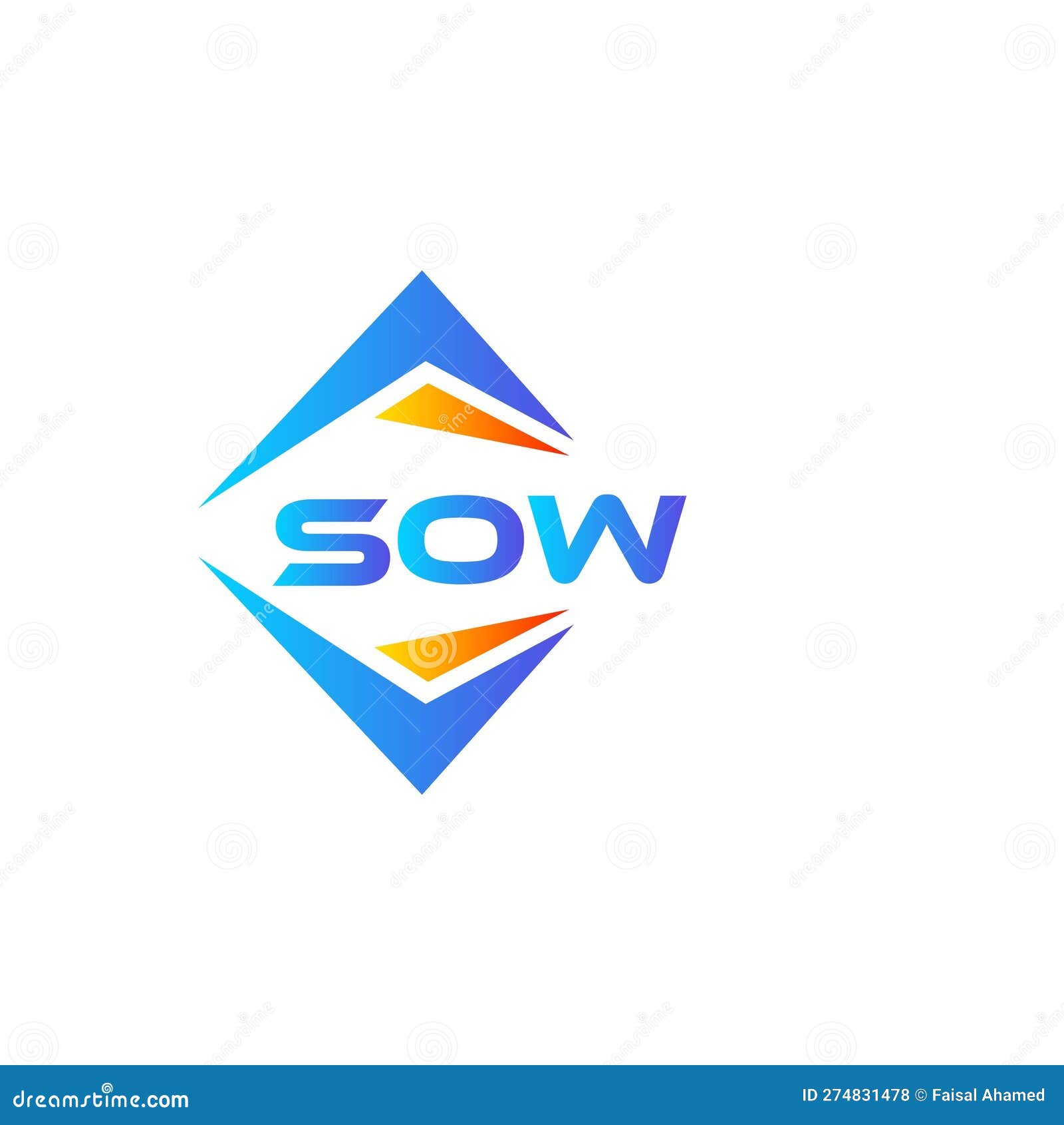SOW Abstract Technology Logo Design on White Background. SOW Creative ...