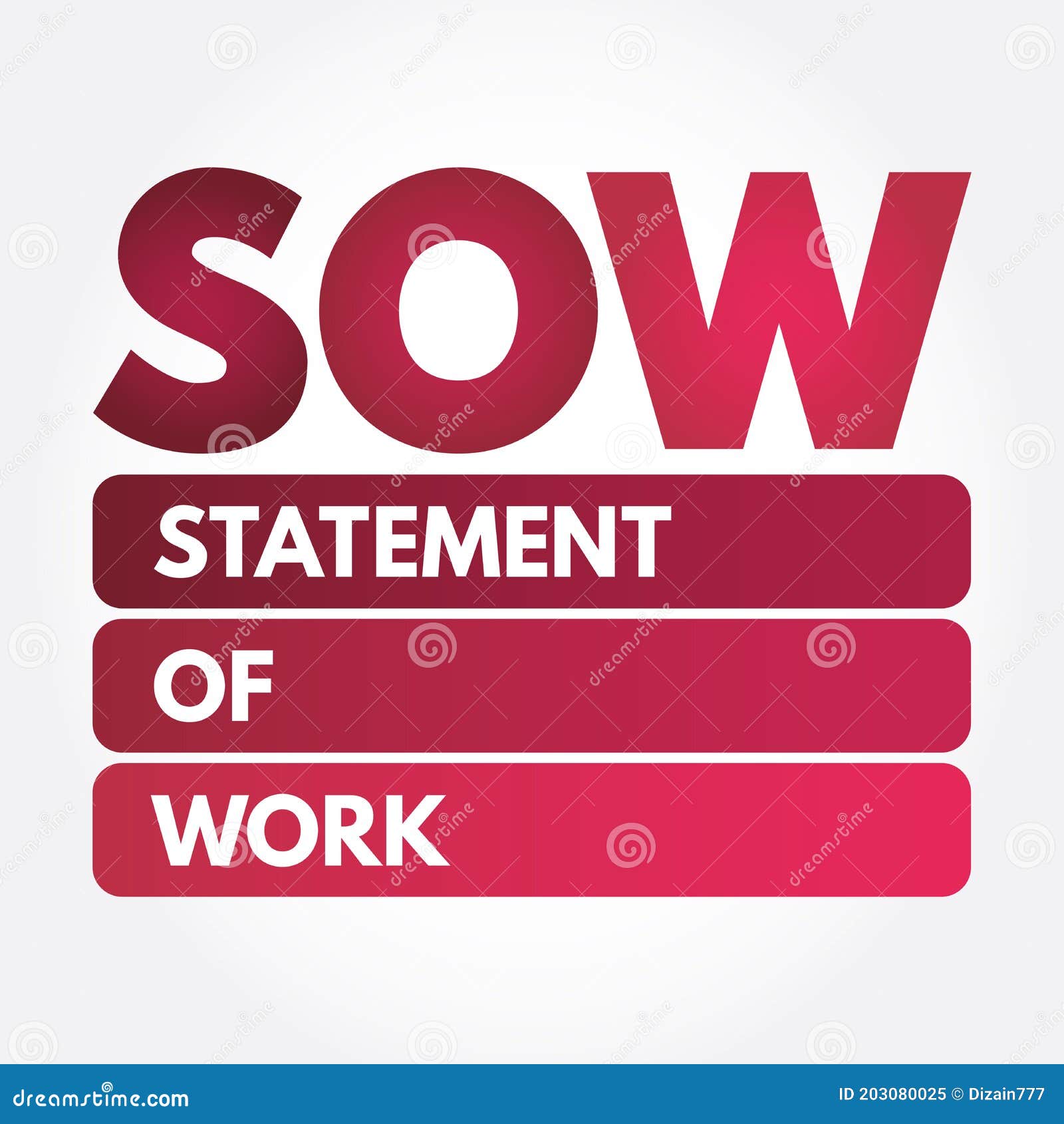 Sow Statement Of Work Concept With Big Word Or Text And Team People ...