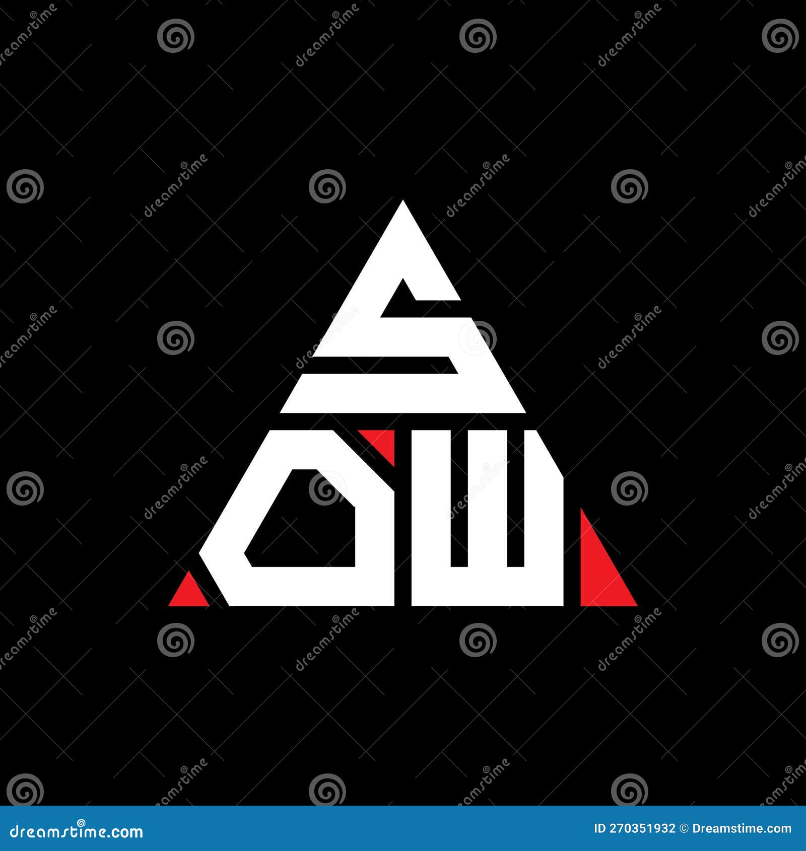 SOW Triangle Letter Logo Design with Triangle Shape. SOW Triangle Logo ...