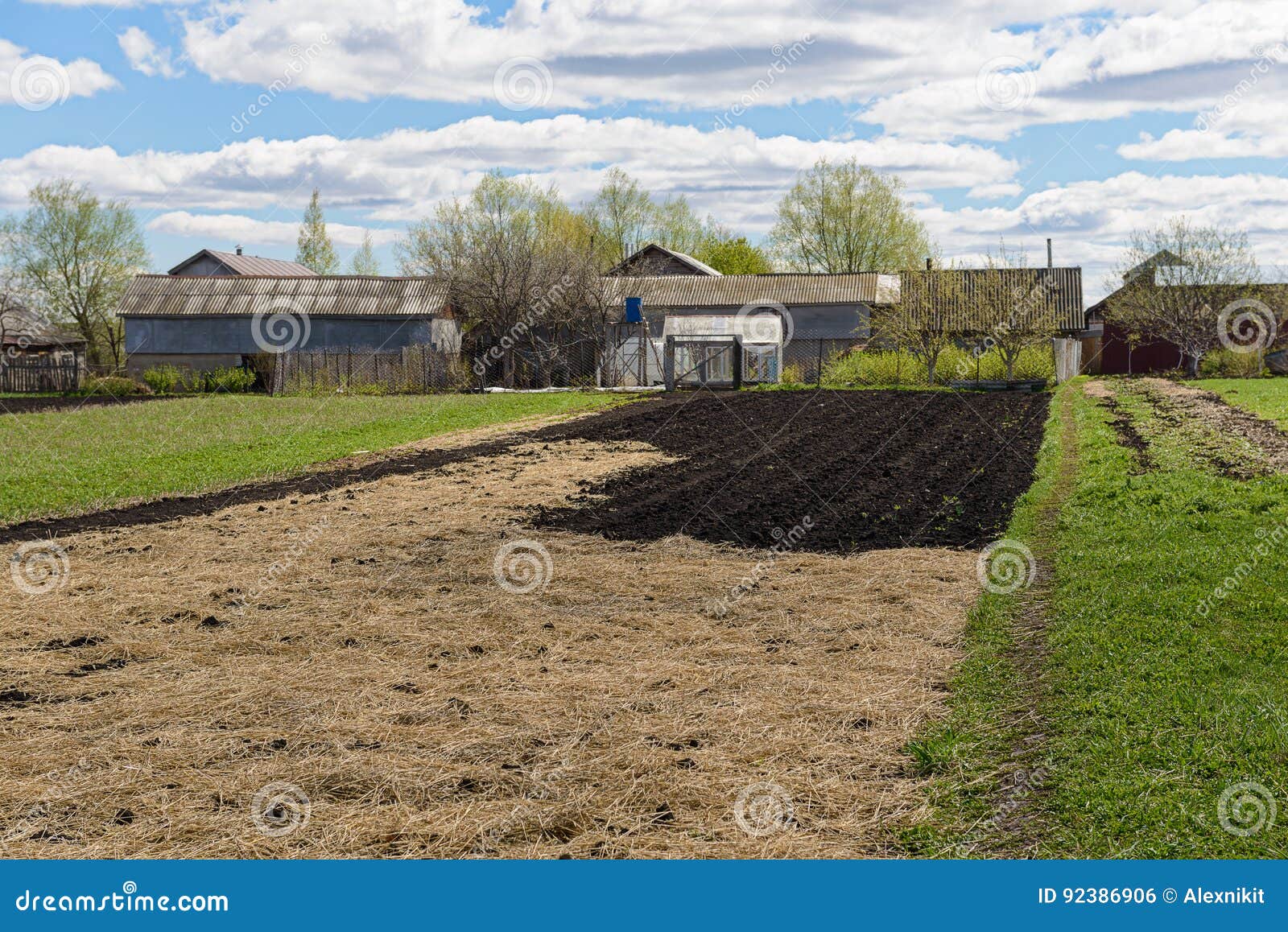 Sowed Field. Agricultural Fields In Spring. Aerial. Stock Photography ...