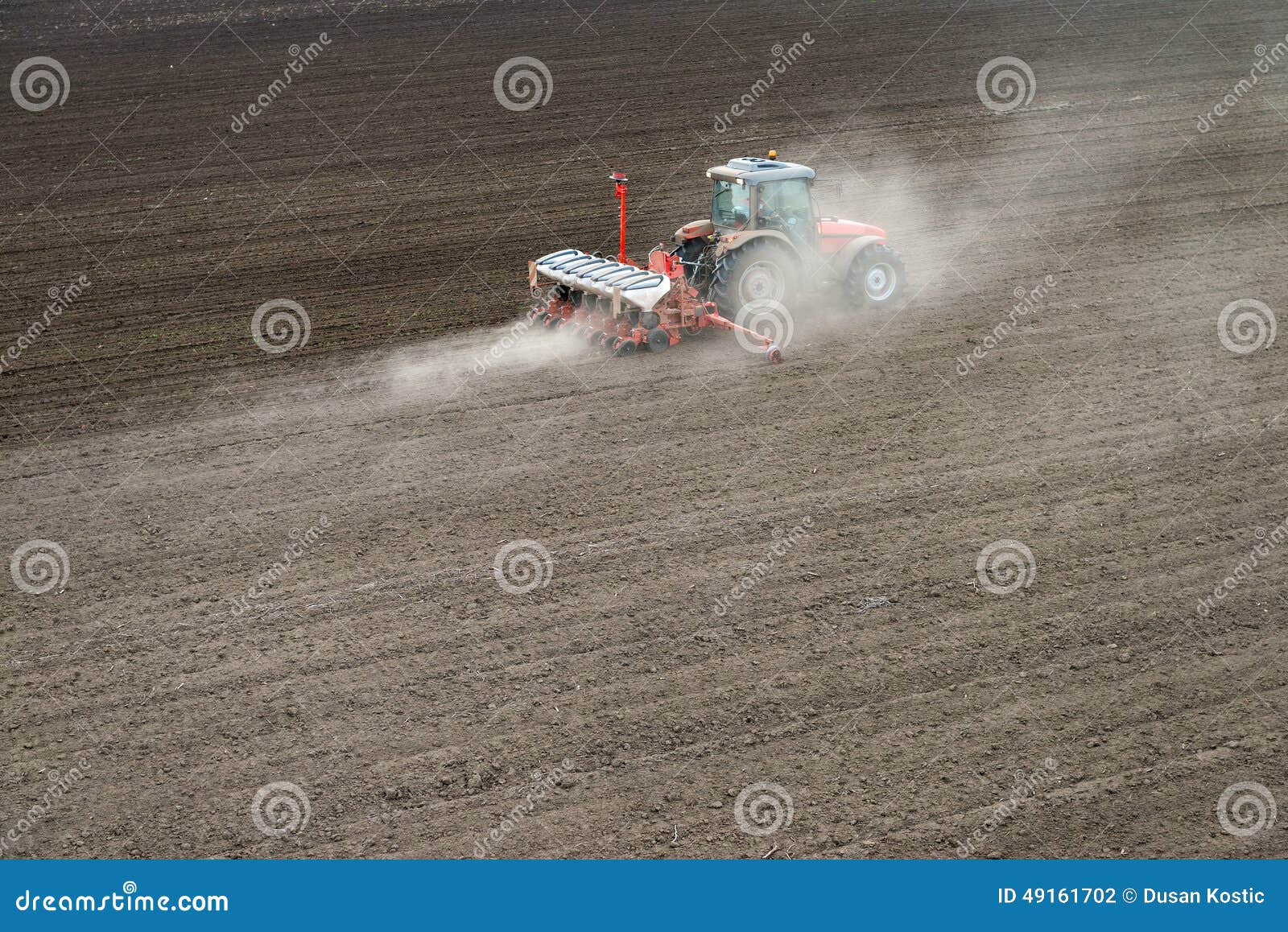 Sowing crops at field stock photo. Image of growth, field - 49161702