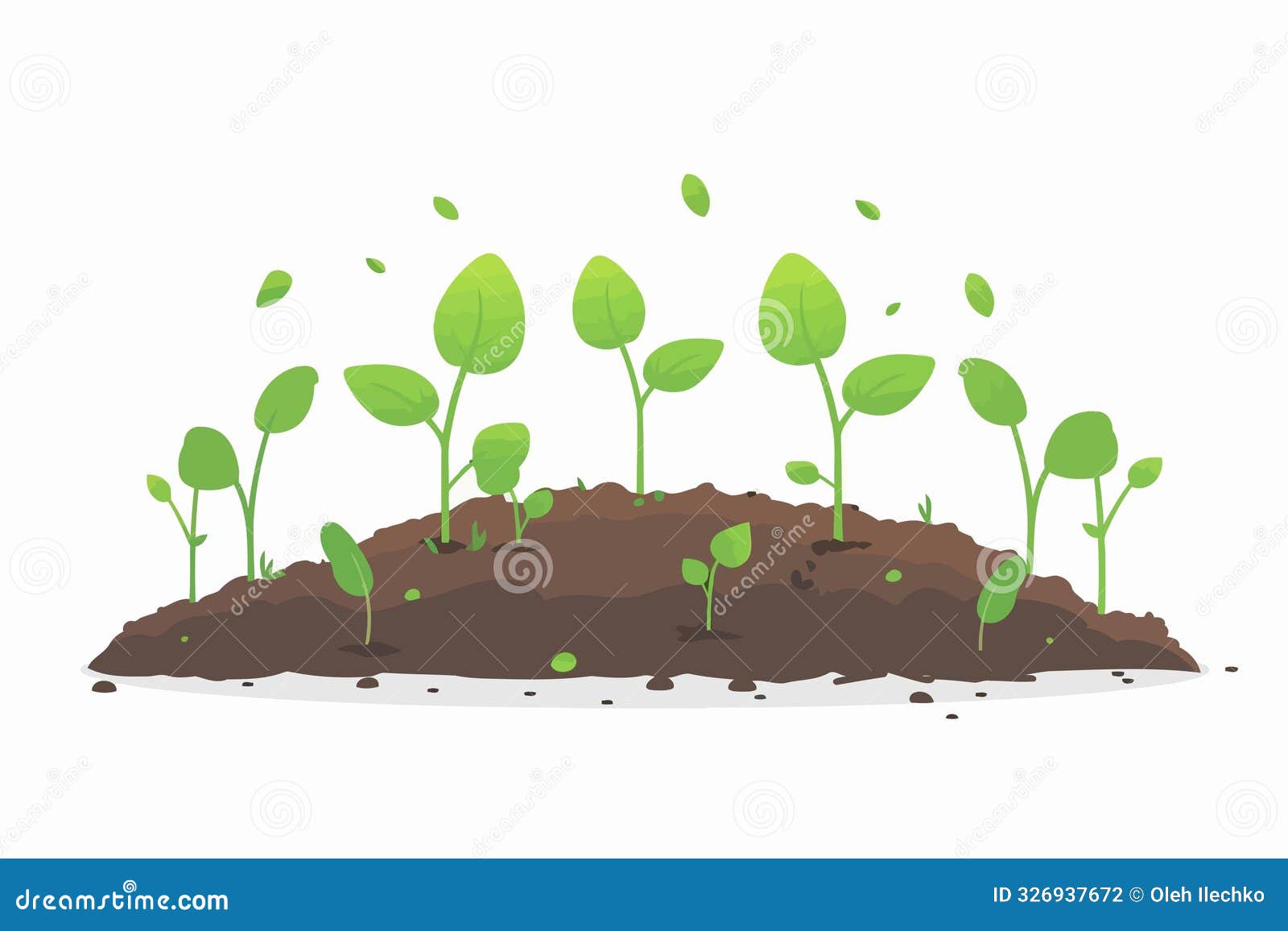 Sowing Seeds in Vegetable Patch Isolated Vector Style Stock Vector ...