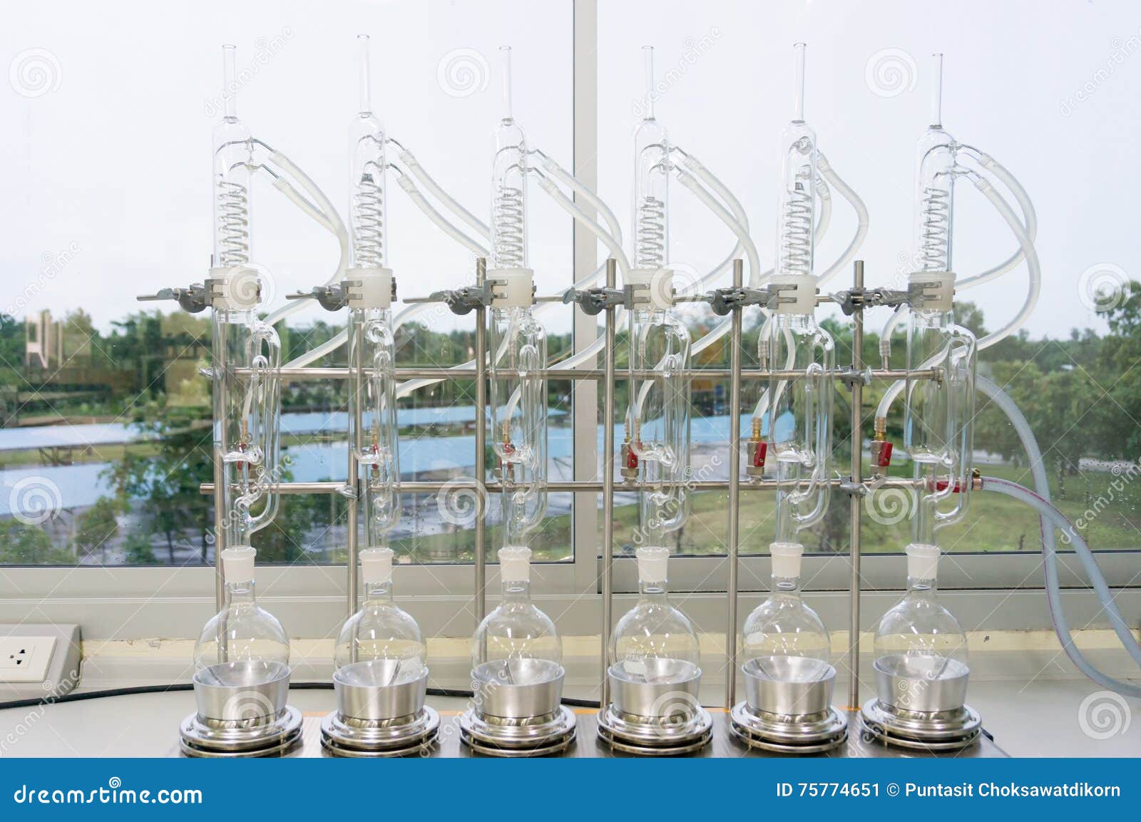 Coil Condenser Of Soxhlet Extraction Royalty-Free Stock Photo ...