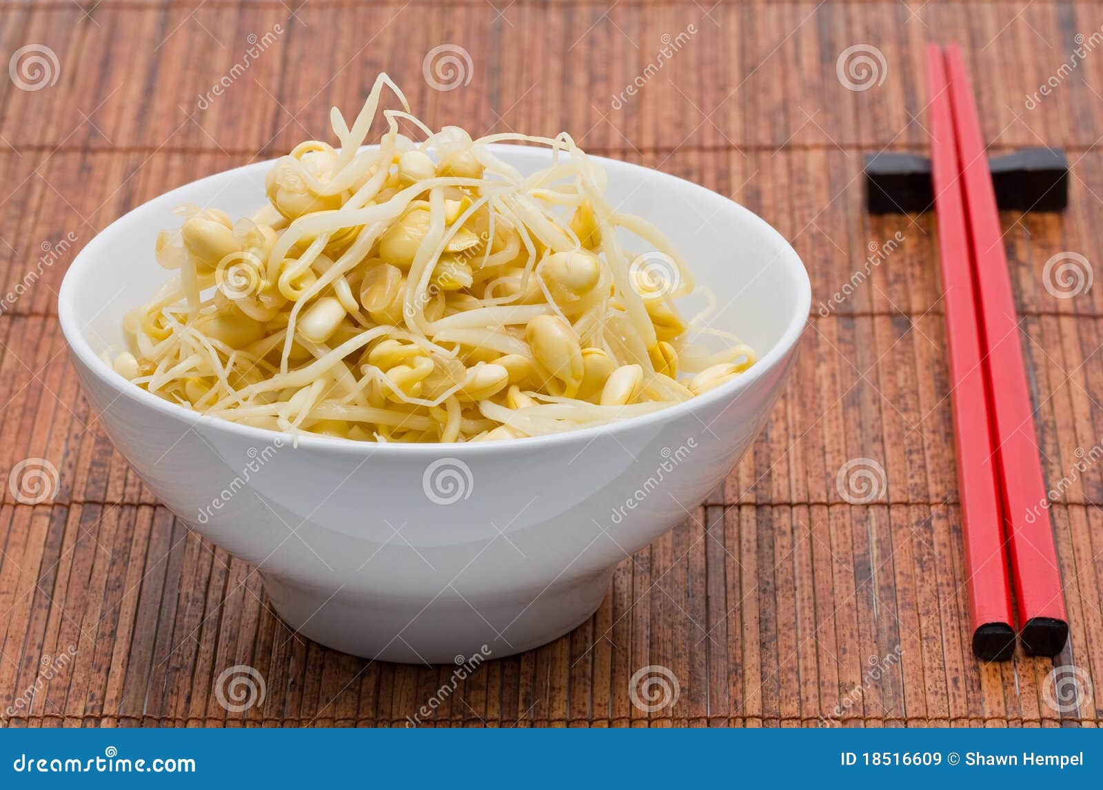 Soy bean sprouts stock image. Image of chopsticks, soya - 18516609