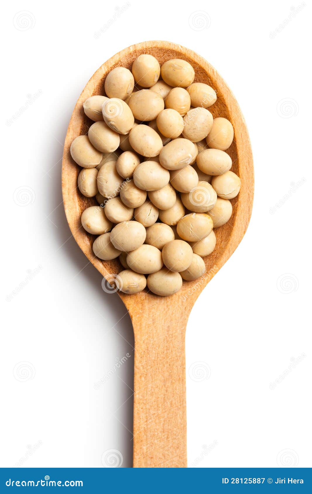 Soy beans in wooden spoon stock image. Image of diet - 28125887