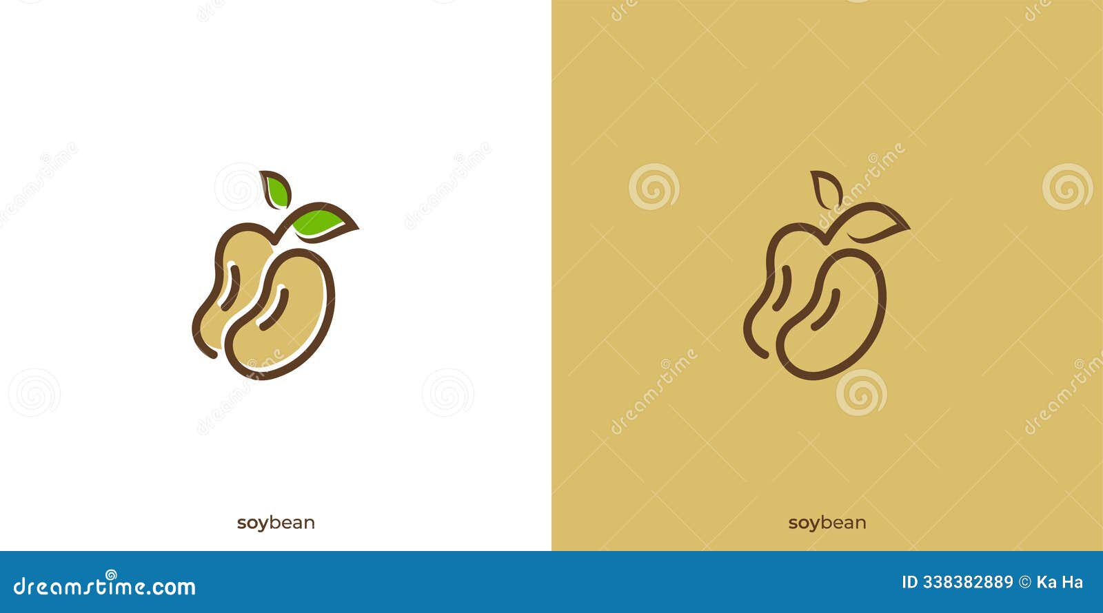Soy Bean Logo. Natural Food and Drink. Stock Vector - Illustration of ...