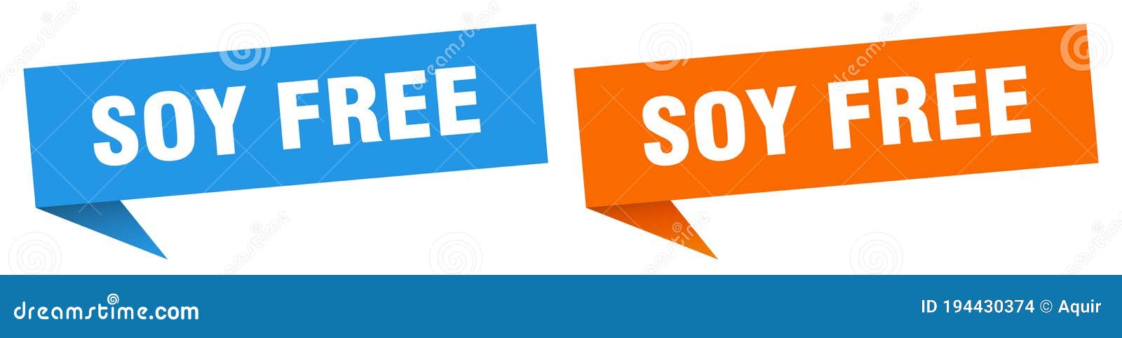 Soy Free Banner. Soy Free Speech Bubble Label Set Stock Vector ...