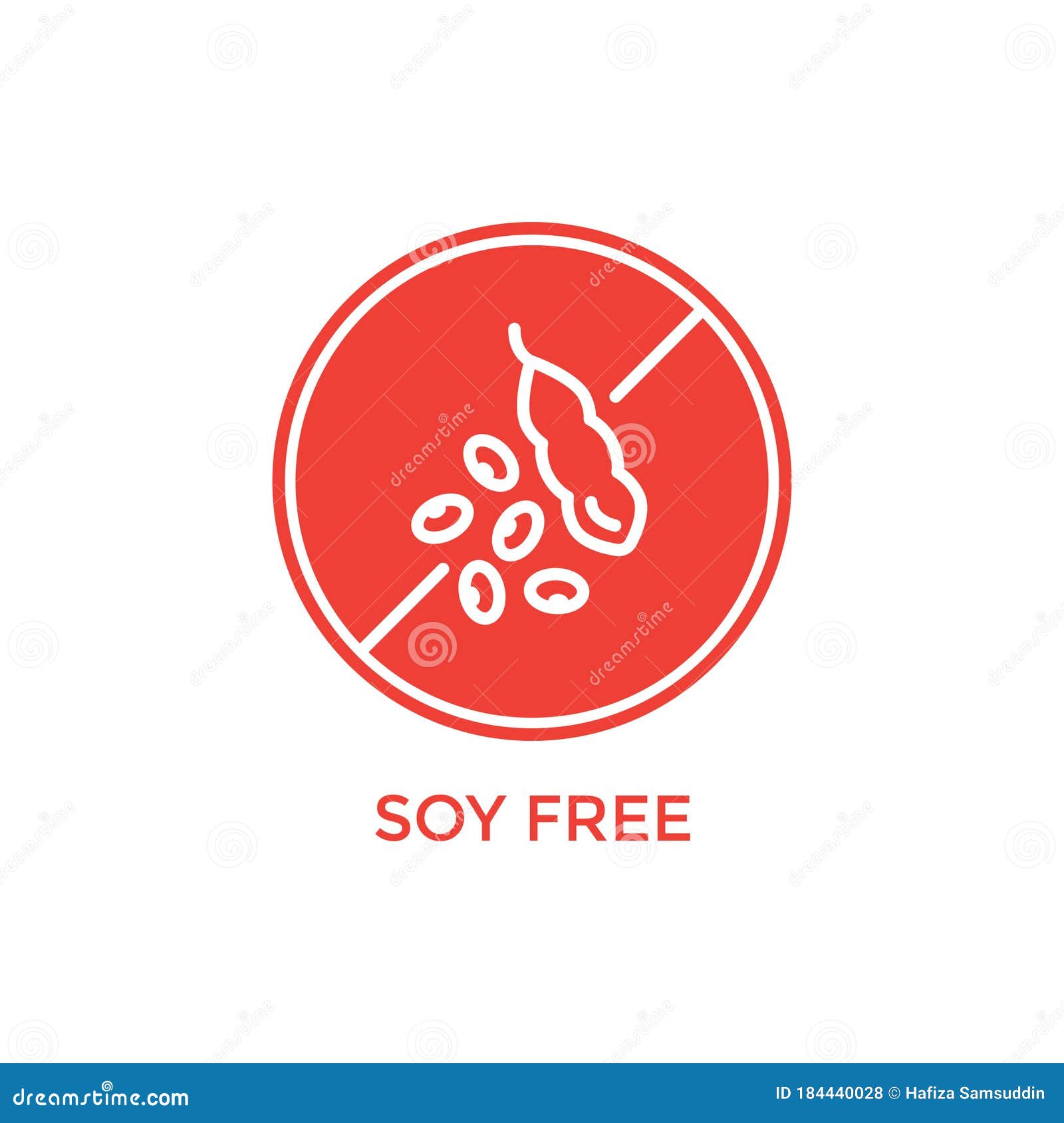 Soy Free Label. Vector Illustration Decorative Background Design Stock ...