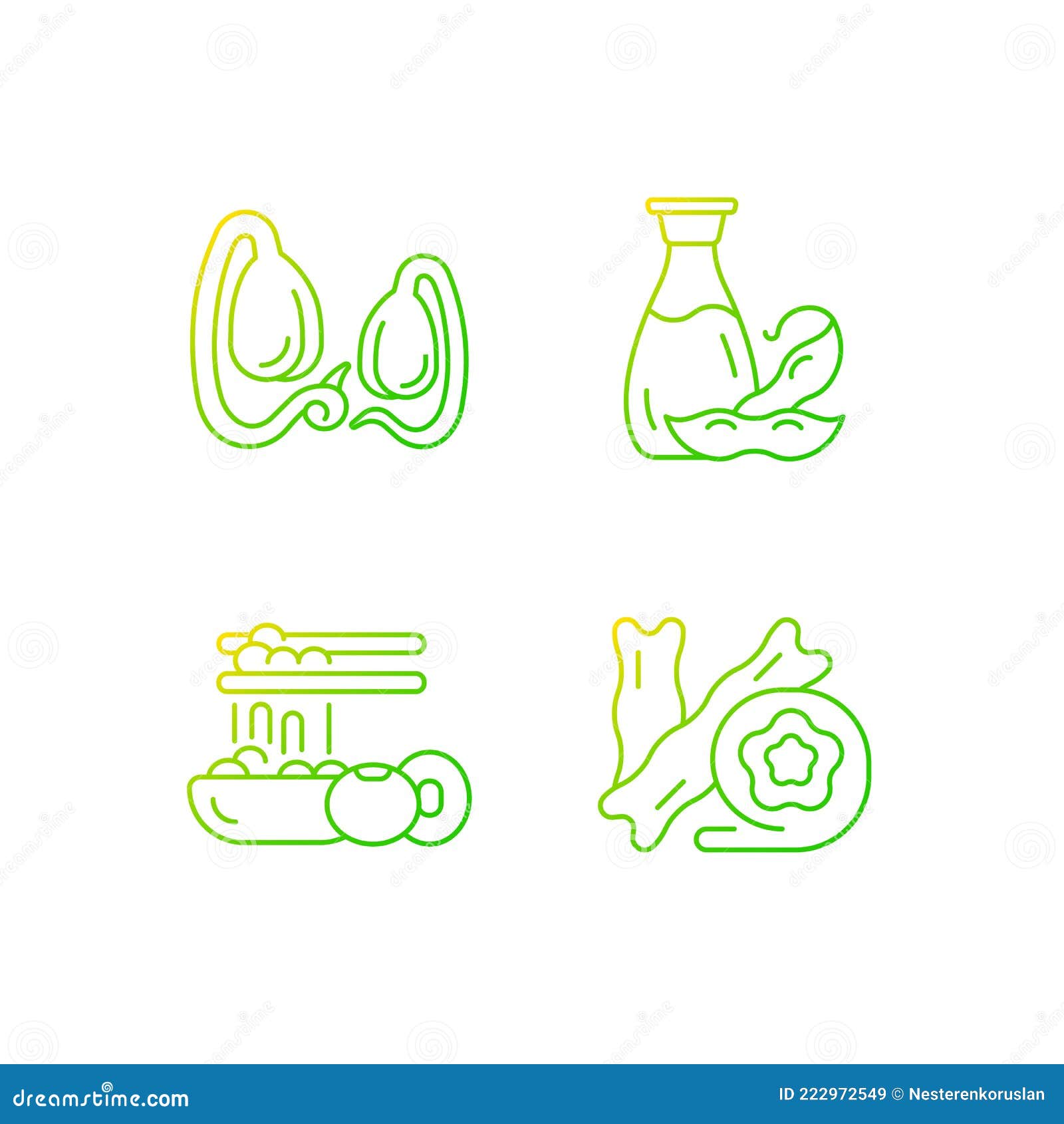 Soy Meals Gradient Linear Vector Icons Set Stock Vector - Illustration ... Soy Meals Gradient Linear Vector Icons Set Stock Vector - Illustration ...