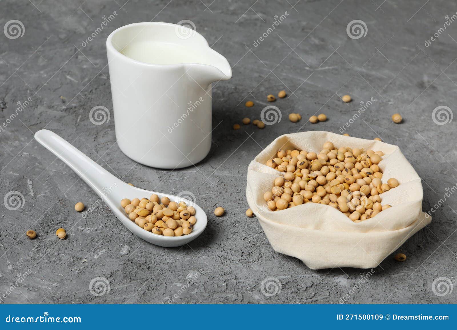 Soy Milk and Soy, Composition for Healthy Food Concept Stock Image ...