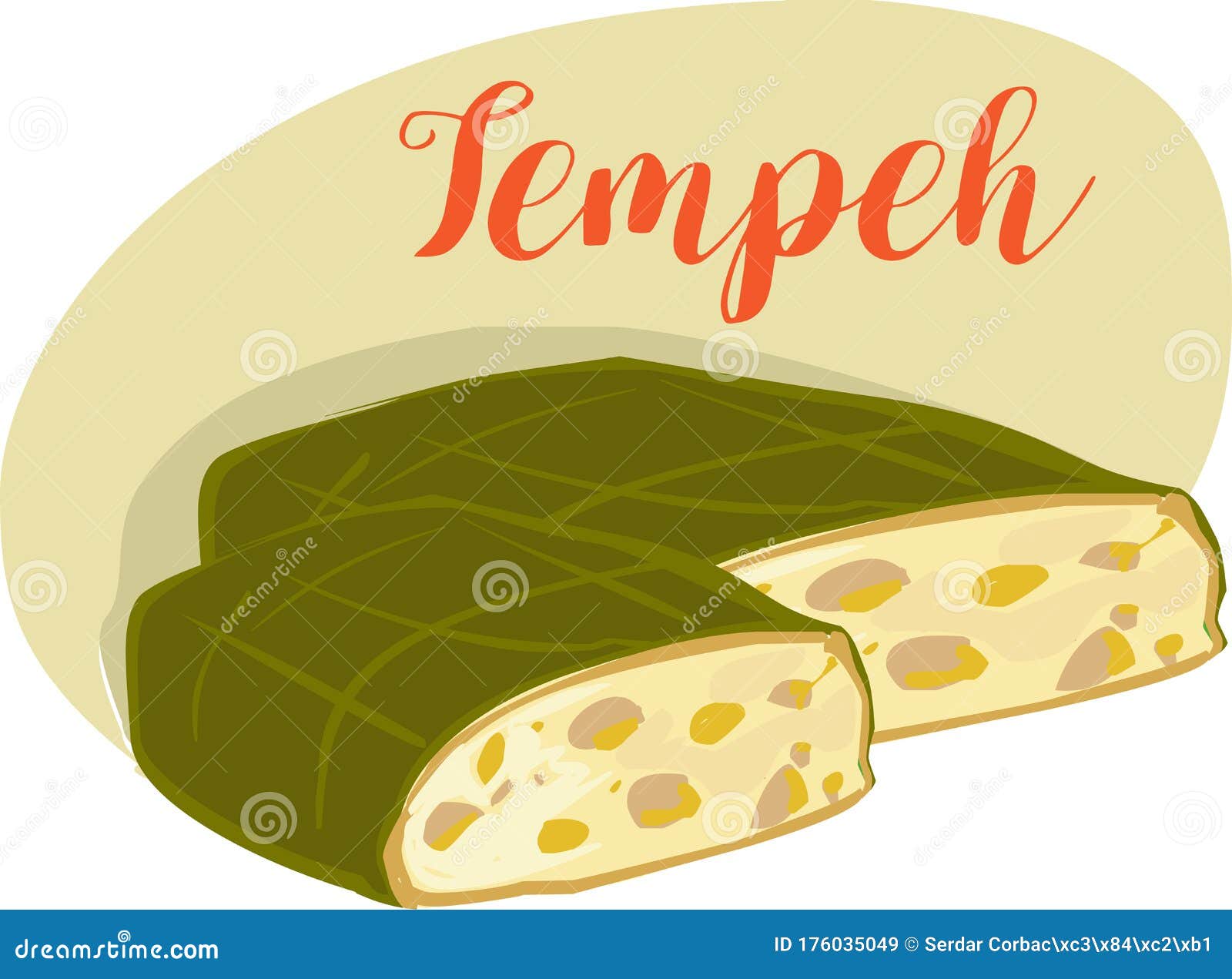 Soy Tempeh Flat Icon. Vector Illustration Stock Vector - Illustration ...