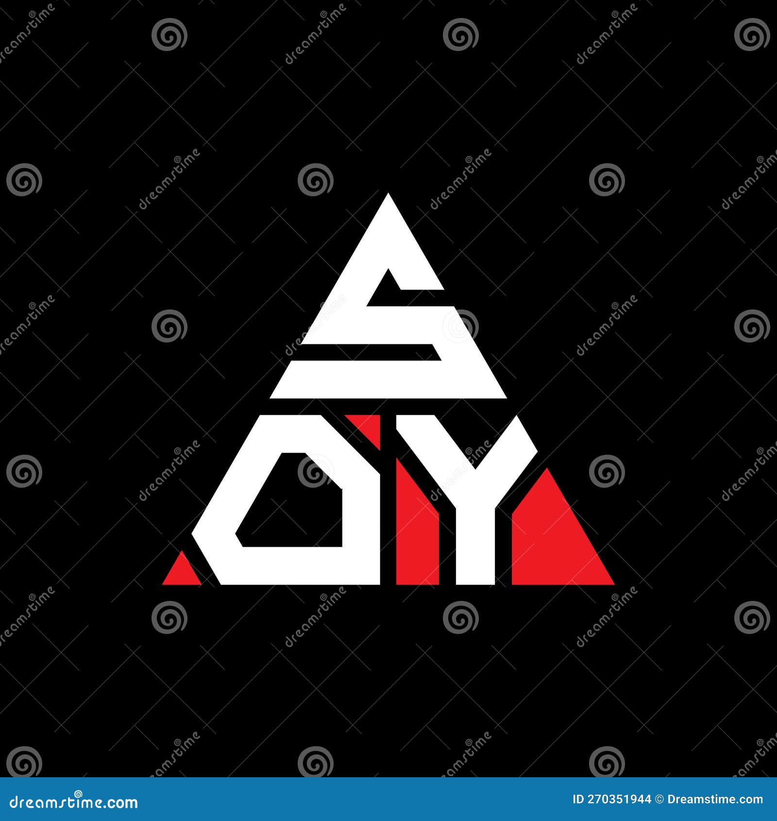 SOY Triangle Letter Logo Design with Triangle Shape. SOY Triangle Logo ...