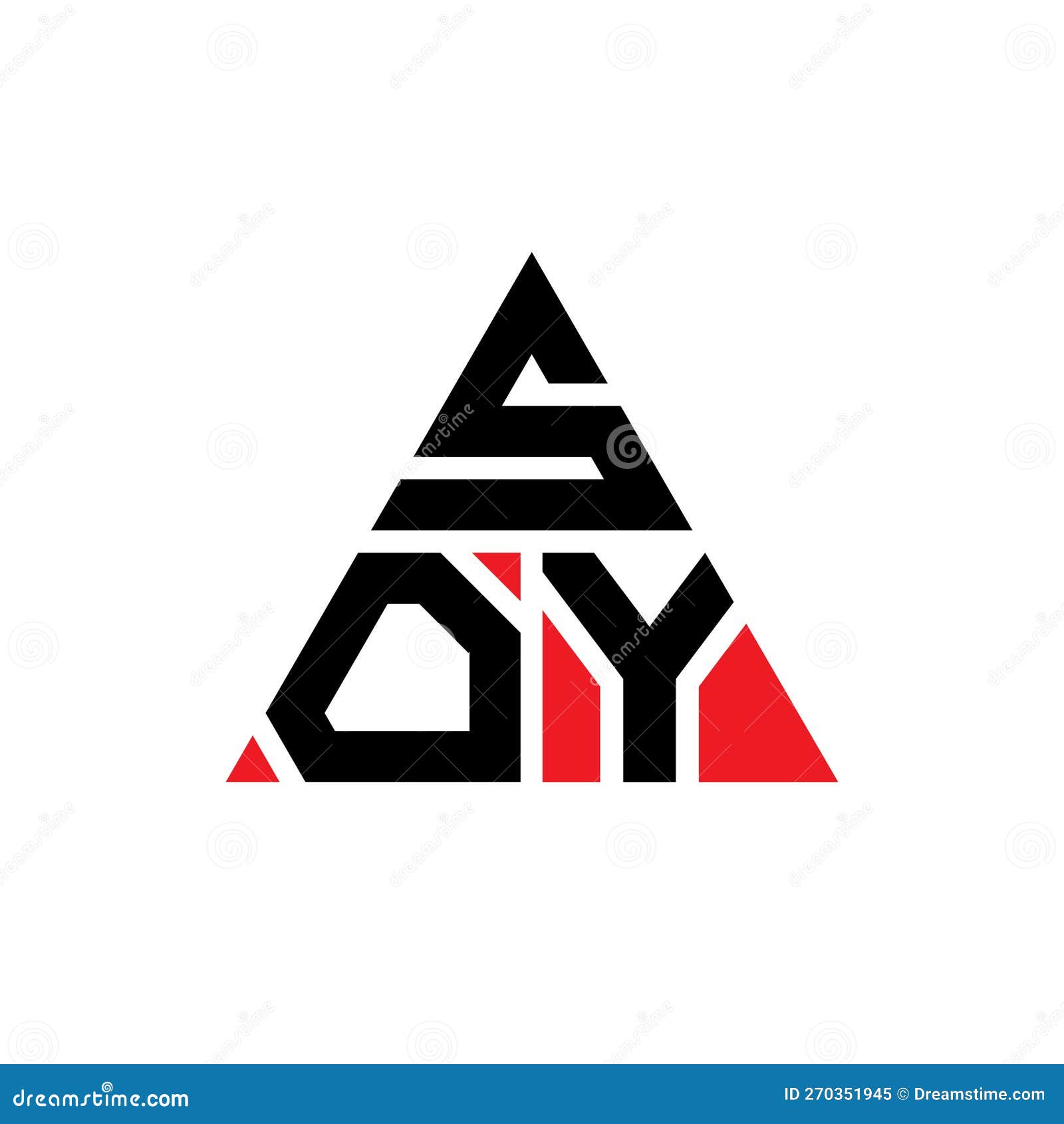 SOY Triangle Letter Logo Design with Triangle Shape. SOY Triangle Logo ...
