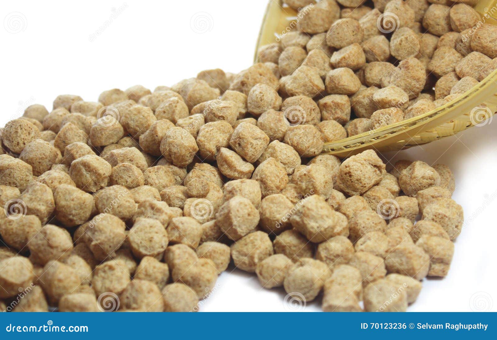Soya Balls with Bamboo Basket Stock Photo - Image of white, balls: 70123236