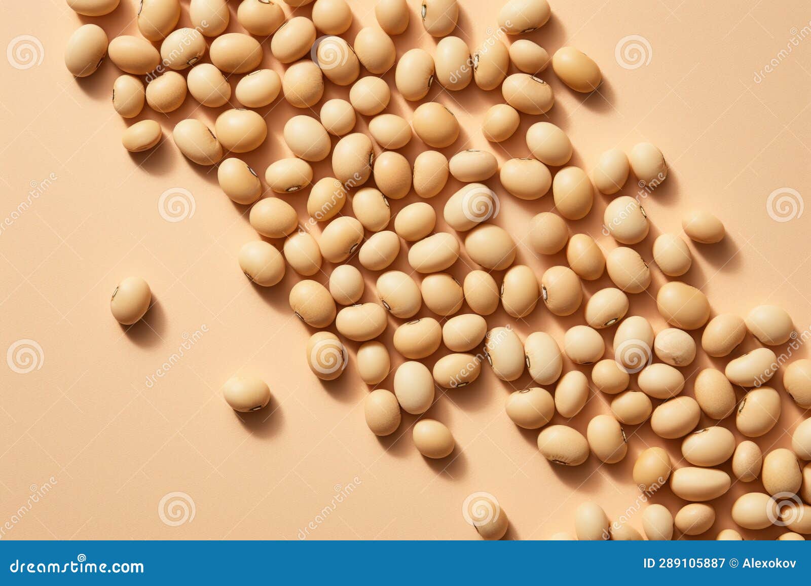Soya Beans On Beige Background AI Generated Royalty-Free Illustration ...