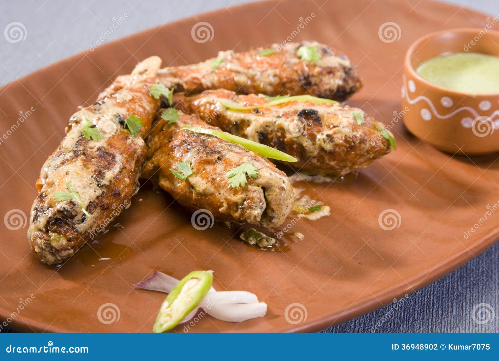 Soya Chaap stock photo. Image of roti, food, ginger, bread - 36948902