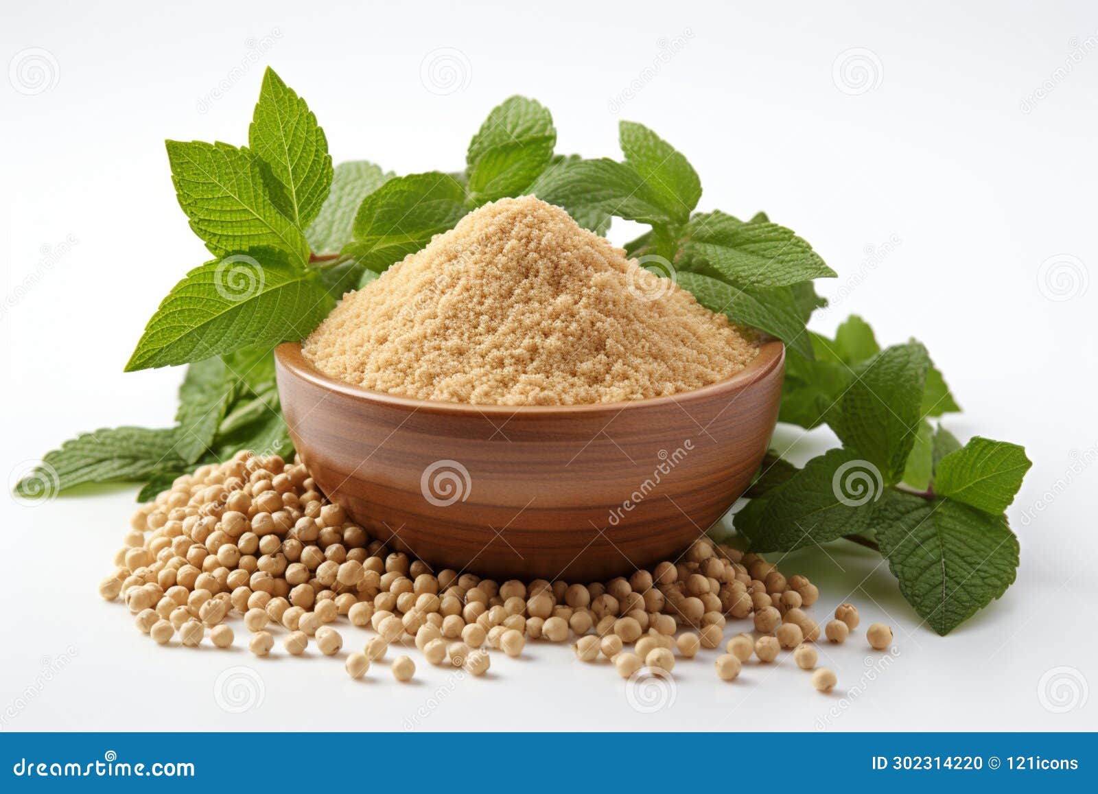 Soya Granules on White Background Stock Illustration - Illustration of ...