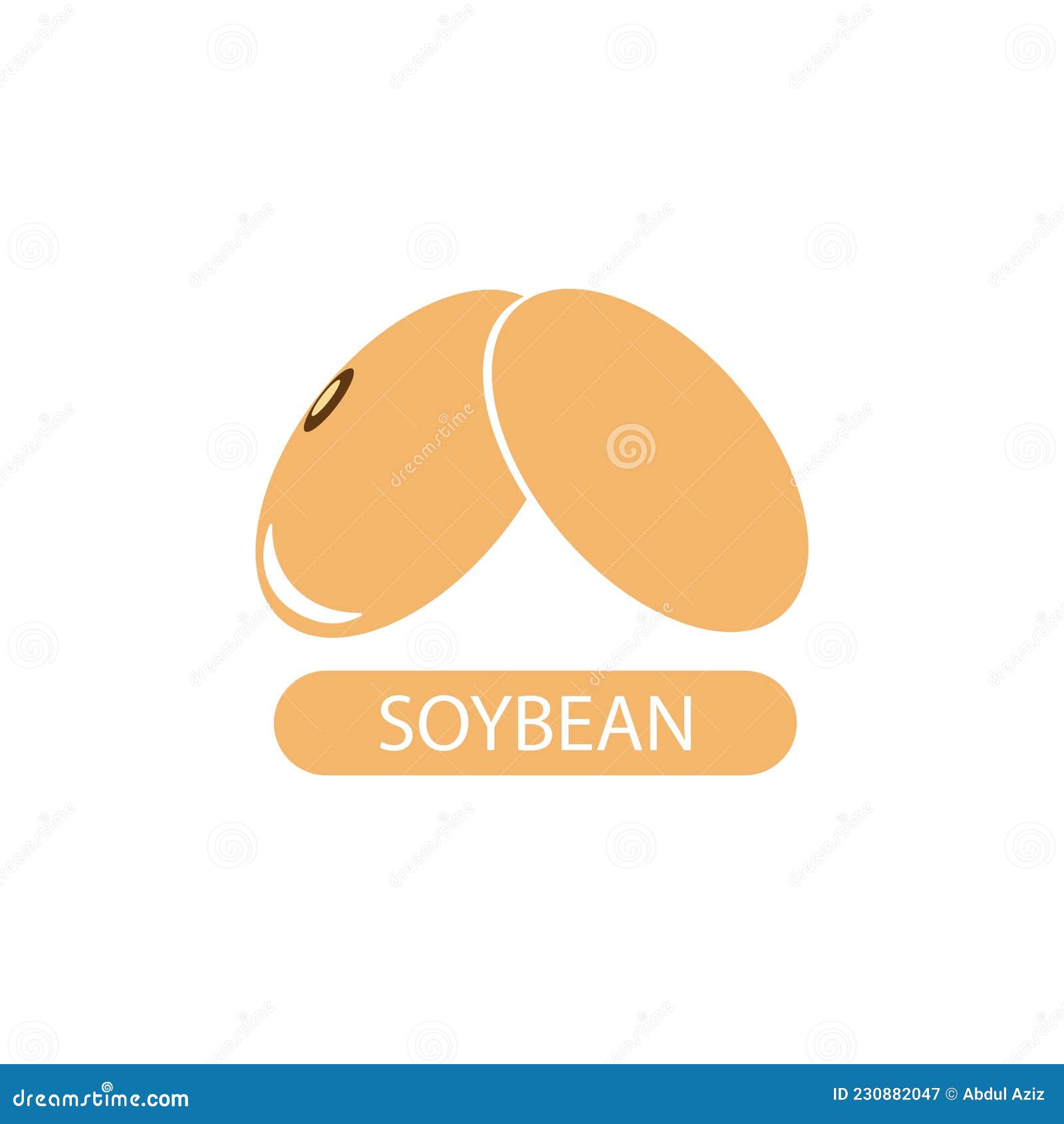 Soybean icon logo vector stock vector. Illustration of graphic - 230882047