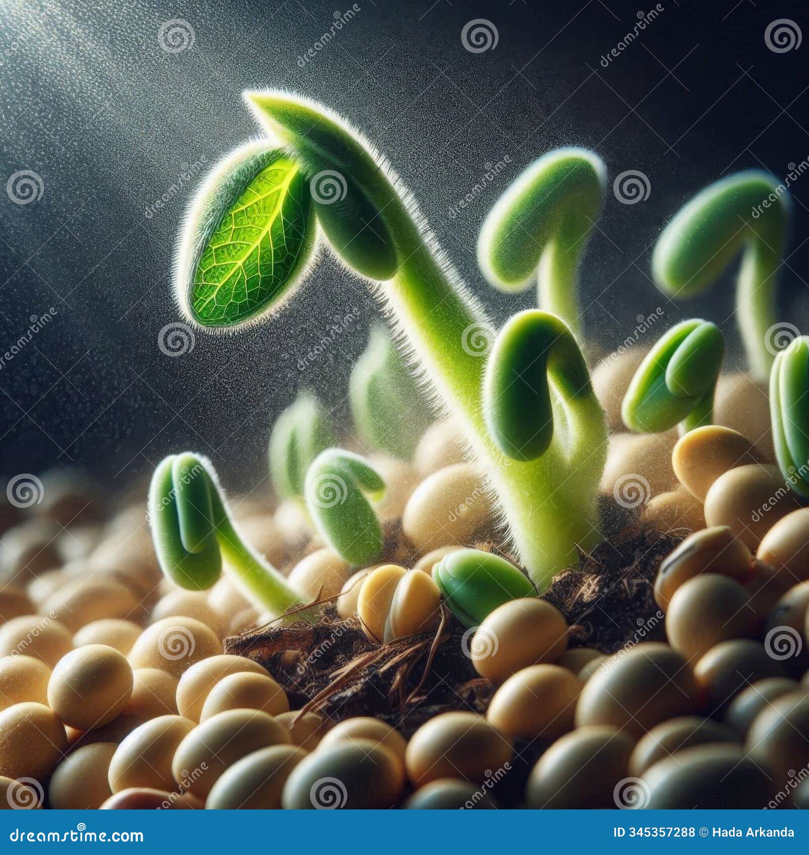 New Life Emerging A Single Sprout With Yellow Tipped Leaves Thrives In ...