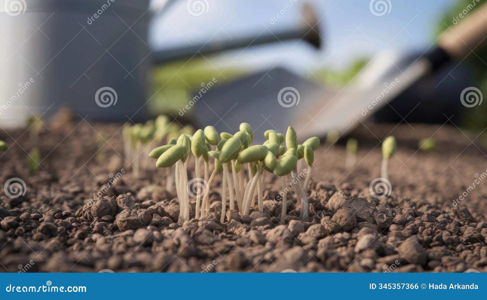 New Life Emerging A Single Sprout With Yellow Tipped Leaves Thrives In ...