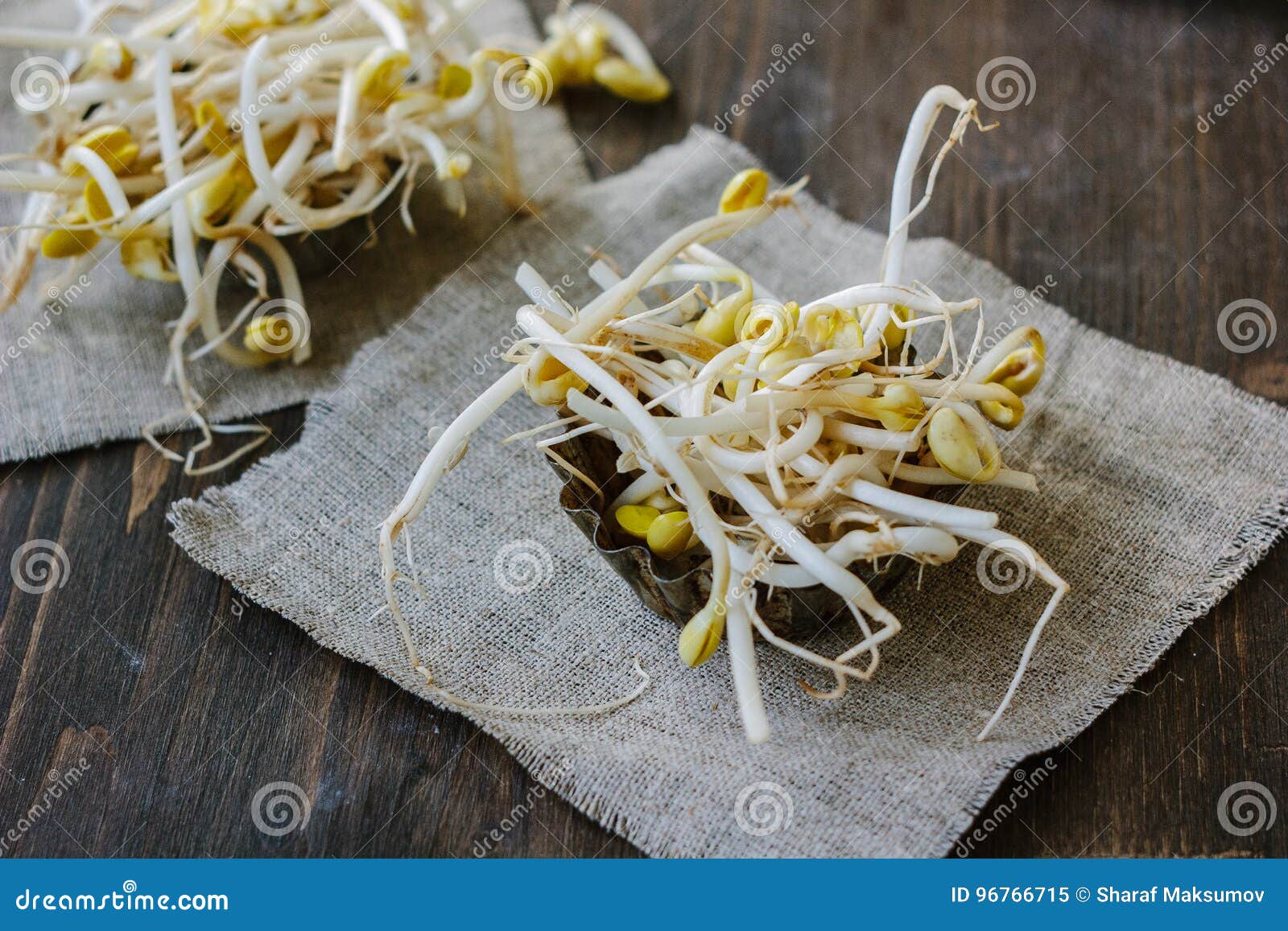 Soybean Sprouts. Table with Soy Bean Sprouts on it. Stock Image - Image ...