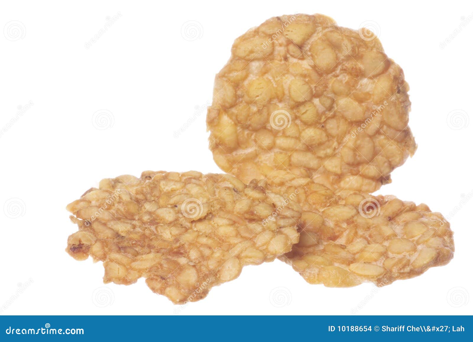 Soybean Tempeh Cracker Isolated Stock Photo - Image of tempe, fermented ...
