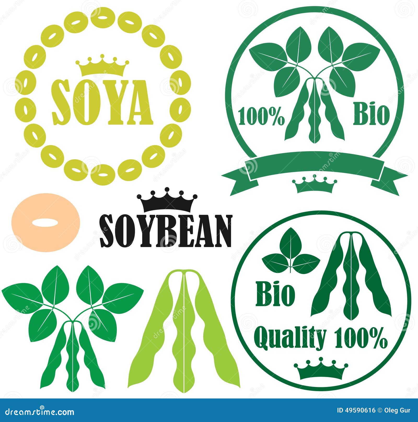 Soybean stock vector. Illustration of icon, product, symbol - 49590616