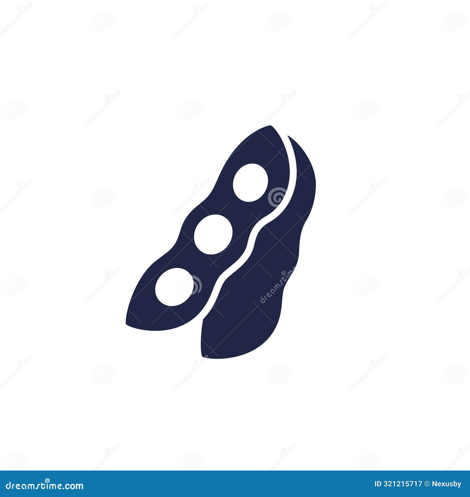 Soybeans Icon on White, Soy Beans Vector Stock Vector - Illustration of ...