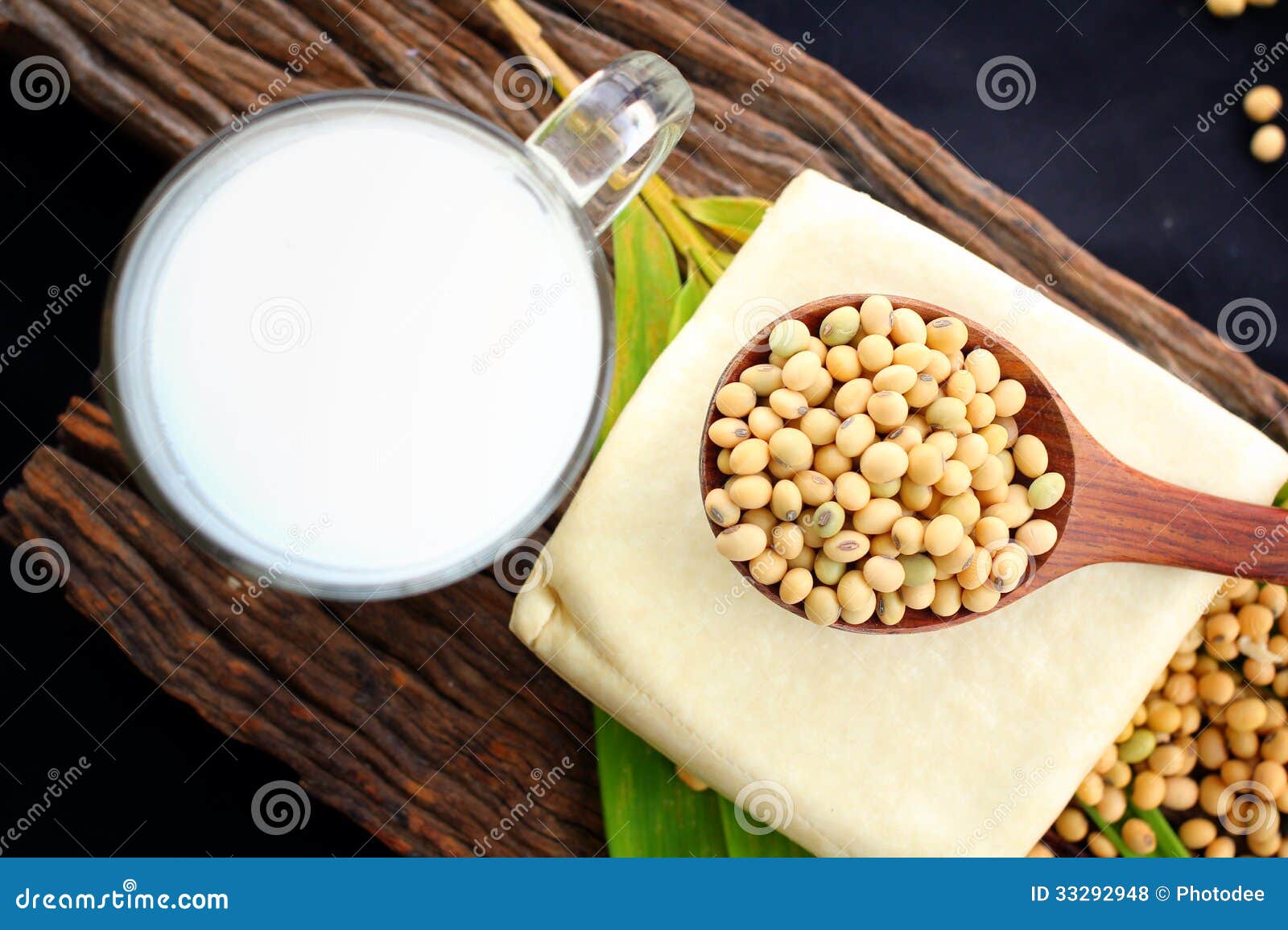 Soybeans and tofu stock photo. Image of protein, cuisine - 33292948