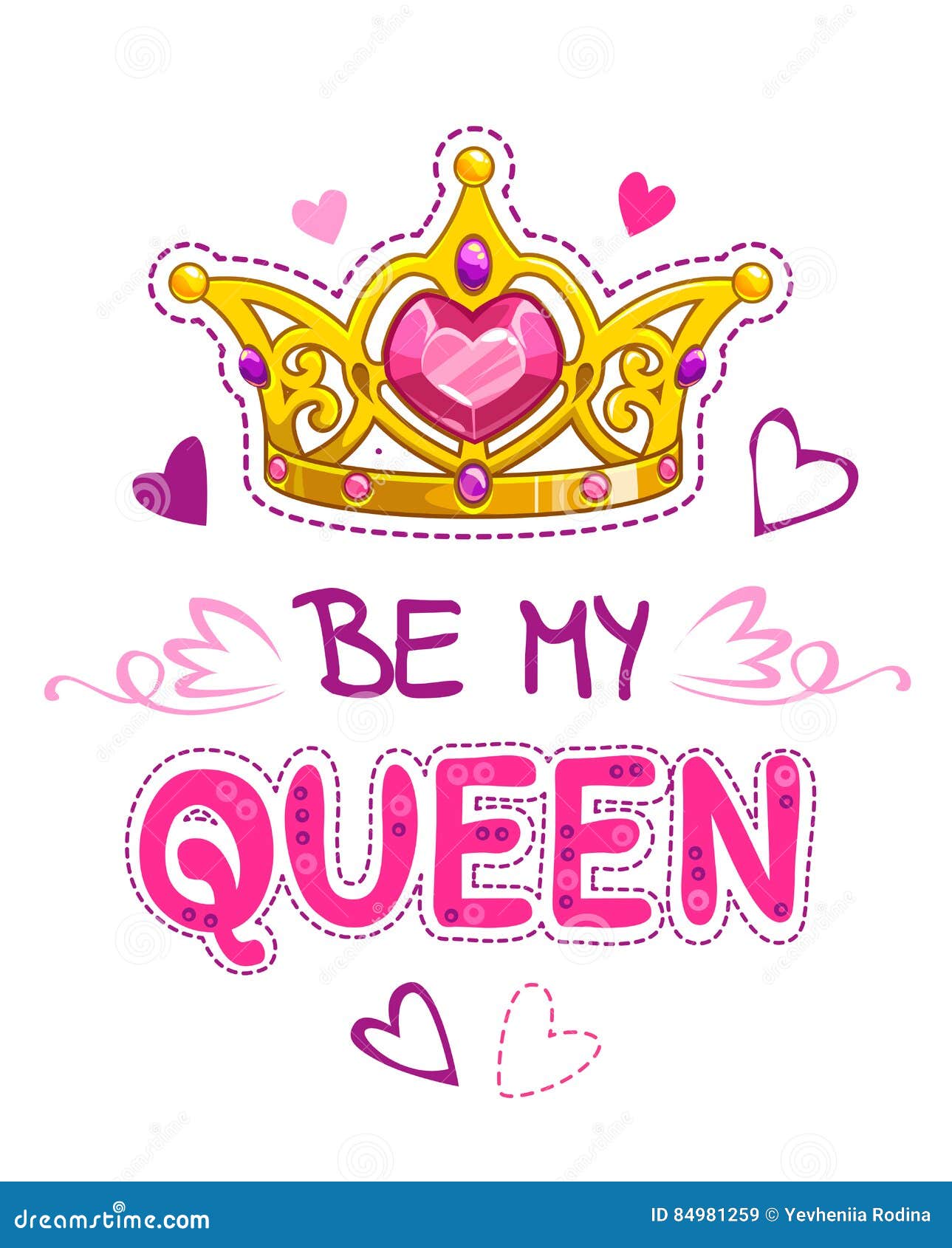 Soyez ma reine illustration de vecteur. Illustration du type - 84981259