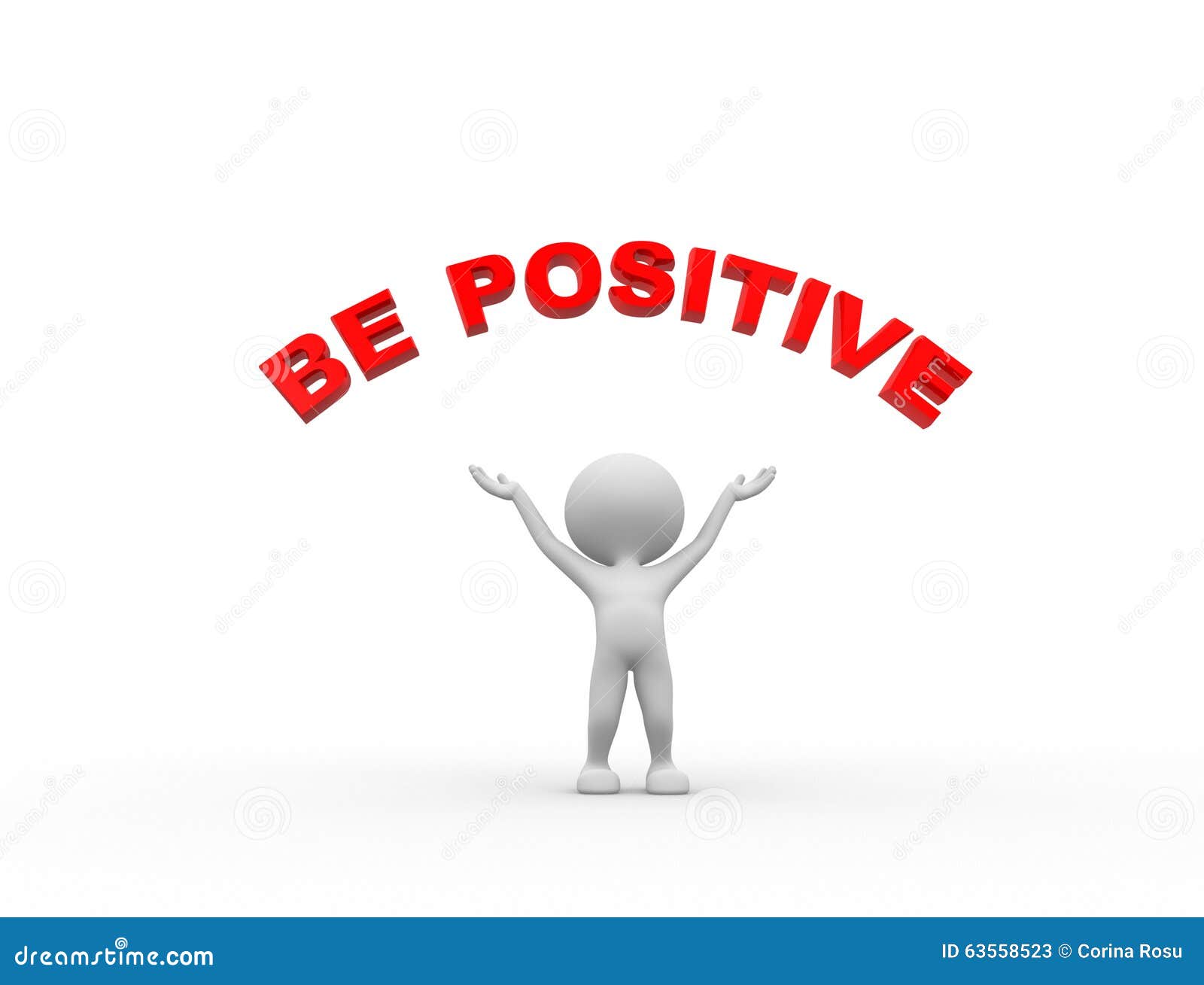 Soyez positif illustration stock. Illustration du motivation - 63558523