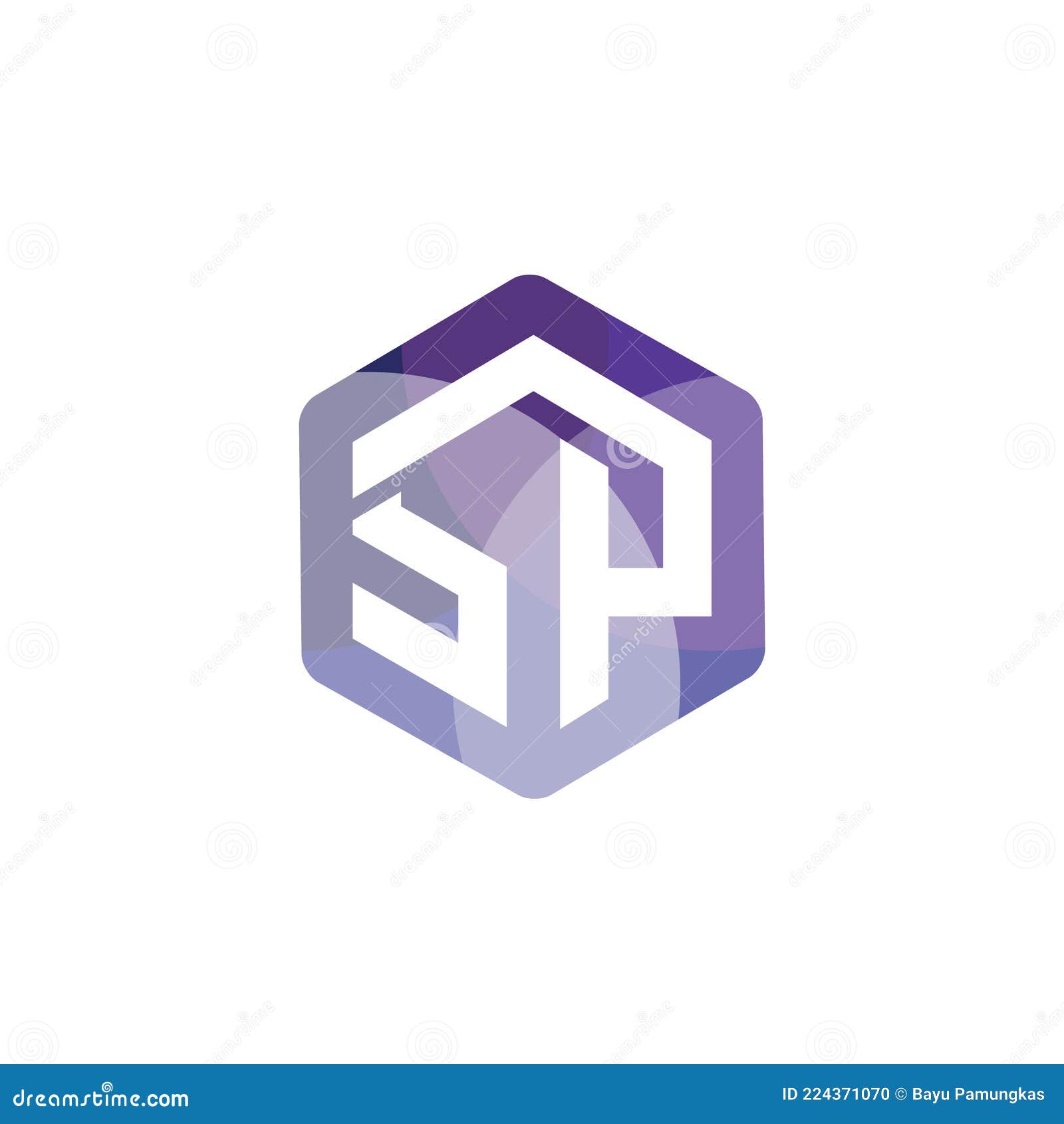 SP Initial Letter Hexagonal Logo Vector Stock Vector - Illustration of ...