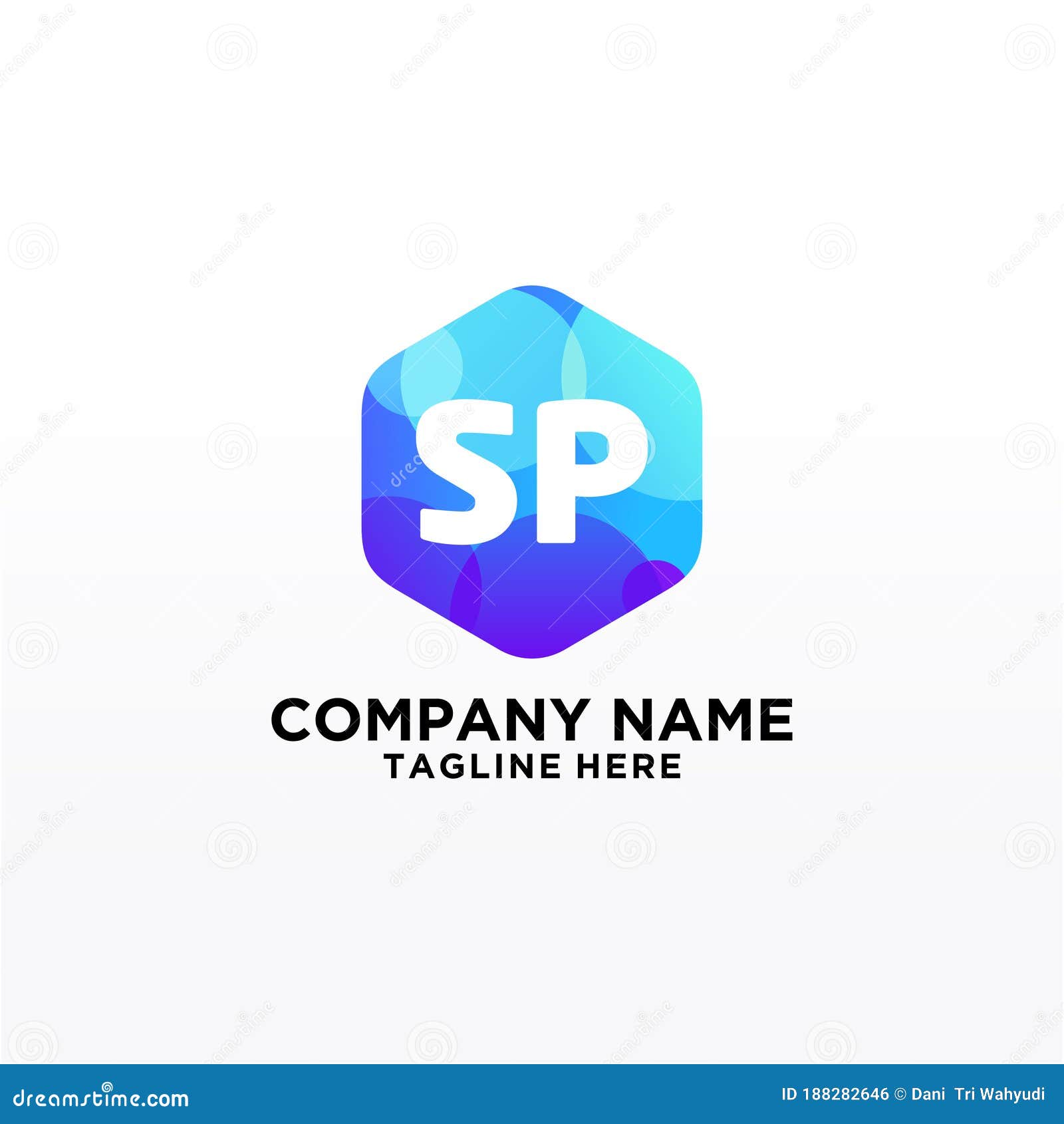 SP Initial Logo with Colorful Circle Template Vector Stock Vector ...
