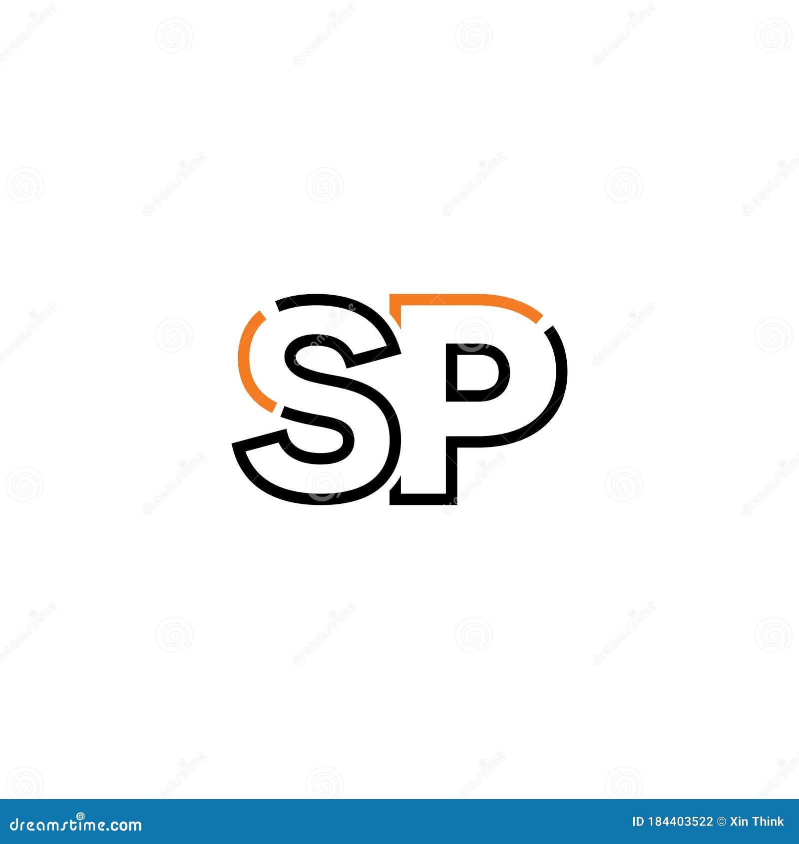SP Letter Logo Icon Design Template Elements Stock Vector ...
