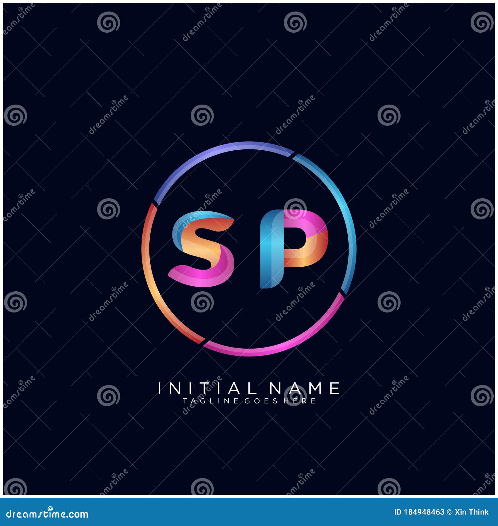 SP Letter Logo Icon Design Template Elements Stock Vector ...