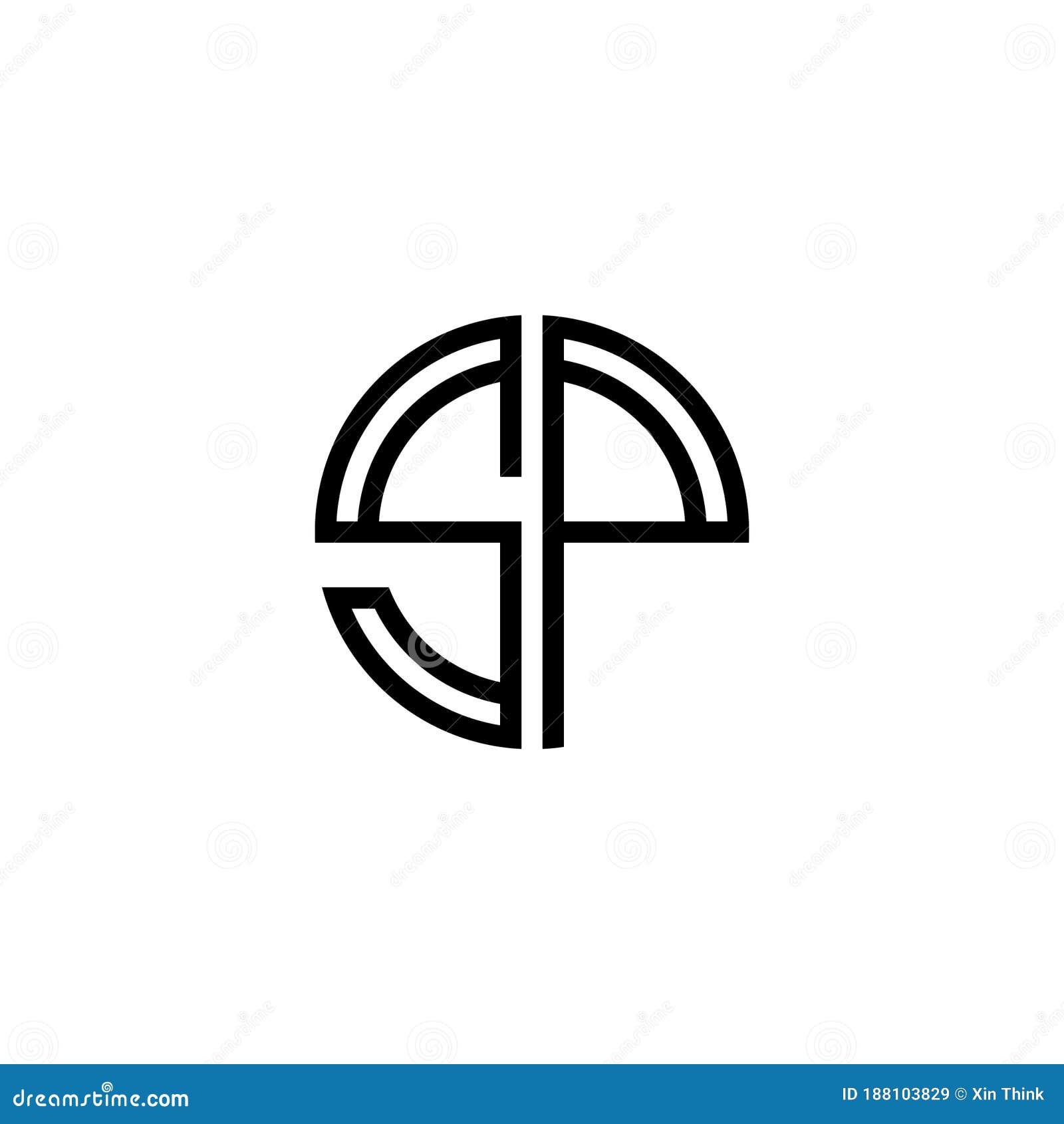 SP Letter Logo Icon Design Template Elements Stock Vector ...