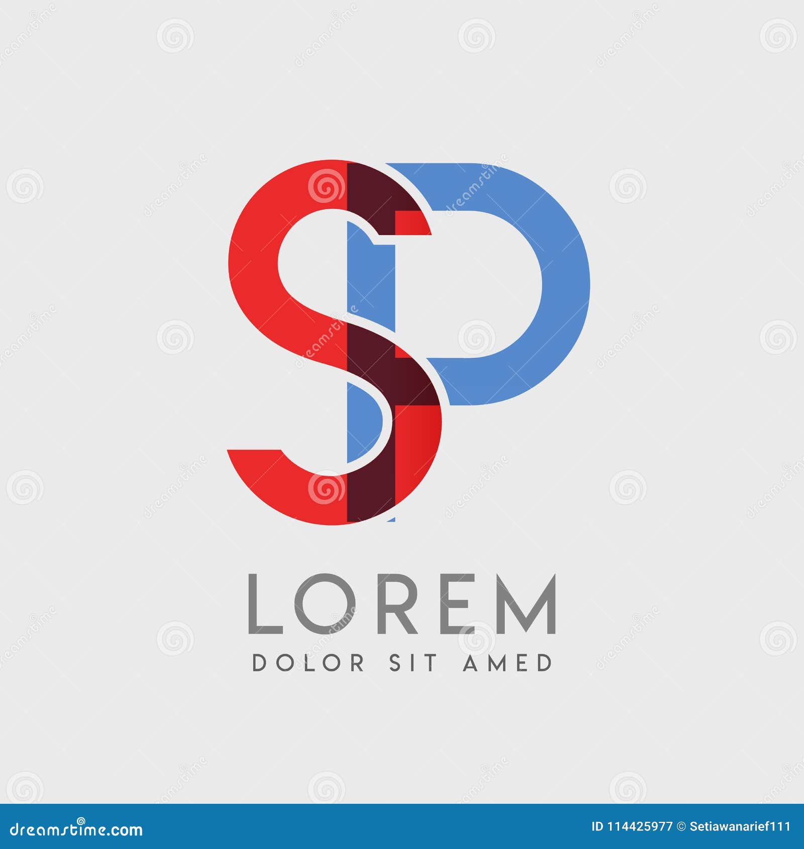 SP Logo Letters with Blue and Red Gradation Stock Vector - Illustration ...