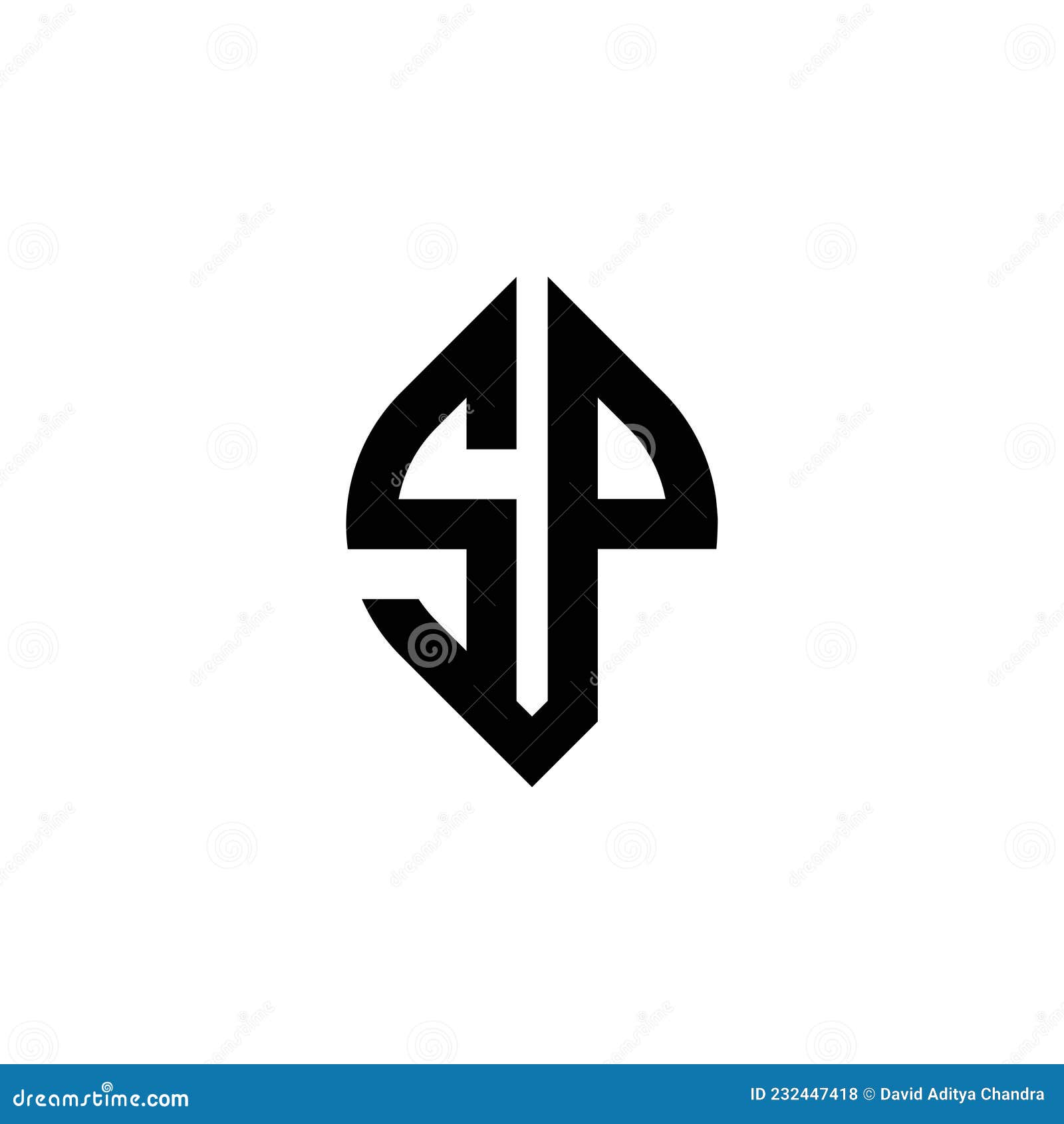 SP Logo Monogram Geometric Shape Style Stock Vector - Illustration of ...