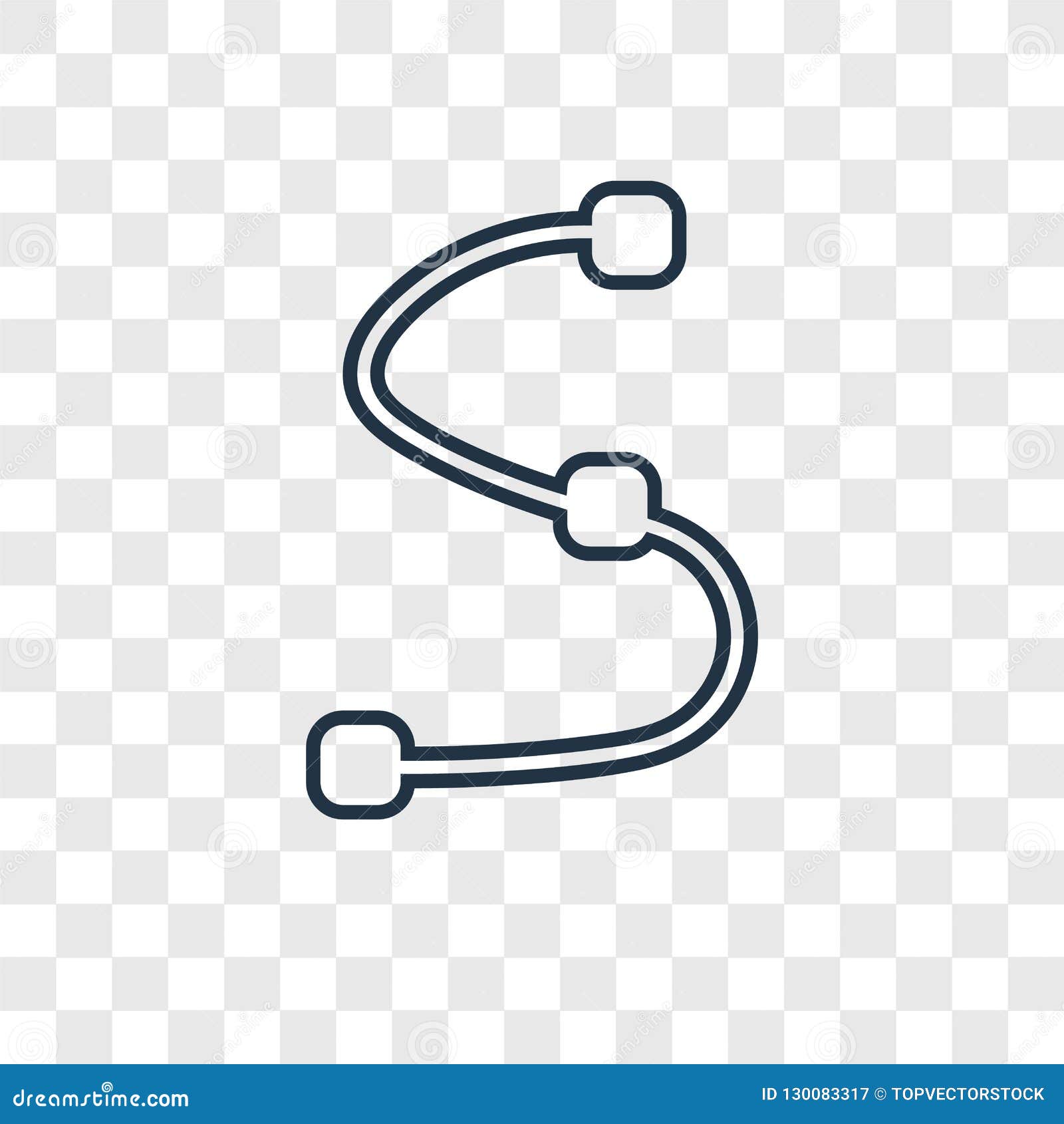 Linear Spline Icon From Geometry Outline Collection. Thin Line Spline ...