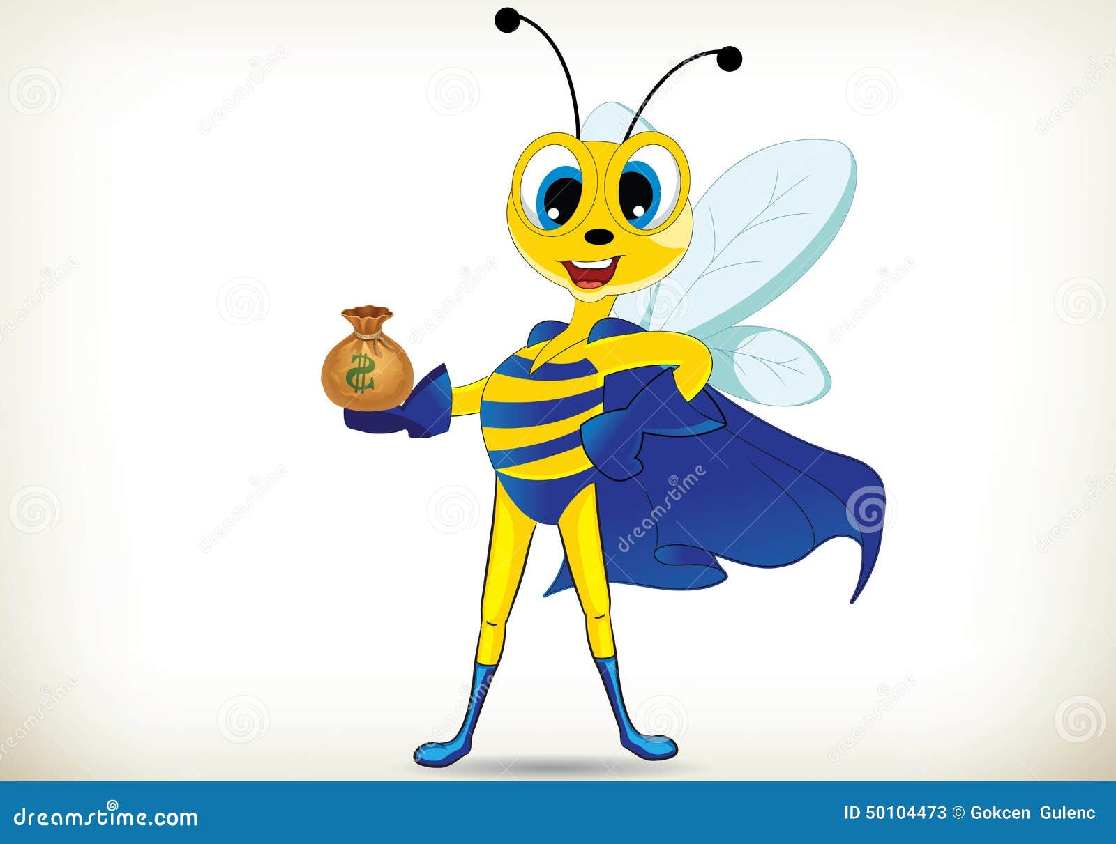 Spaß-Superheld-Biene vektor abbildung. Illustration von erfindung ...