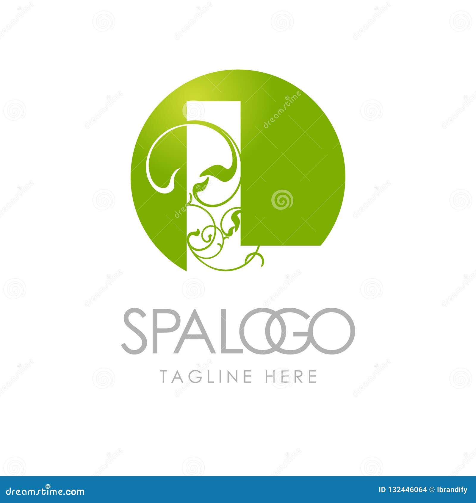 Spa Alphabetical Logo Design with Light Background Vector Stock Vector ...
