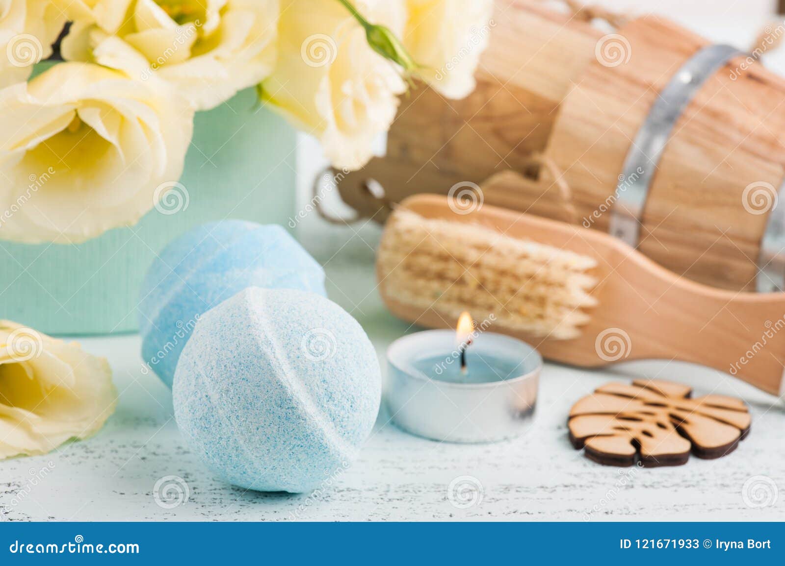 Spa Background with Bath Bombs Stock Image - Image of candle, care ...