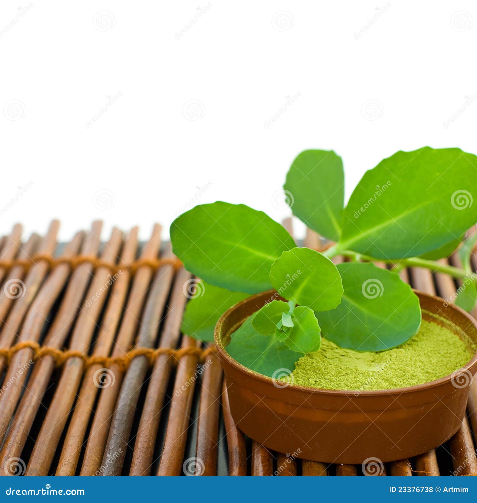 Spa Background with Mud and Green Leaves Stock Photo - Image of ...